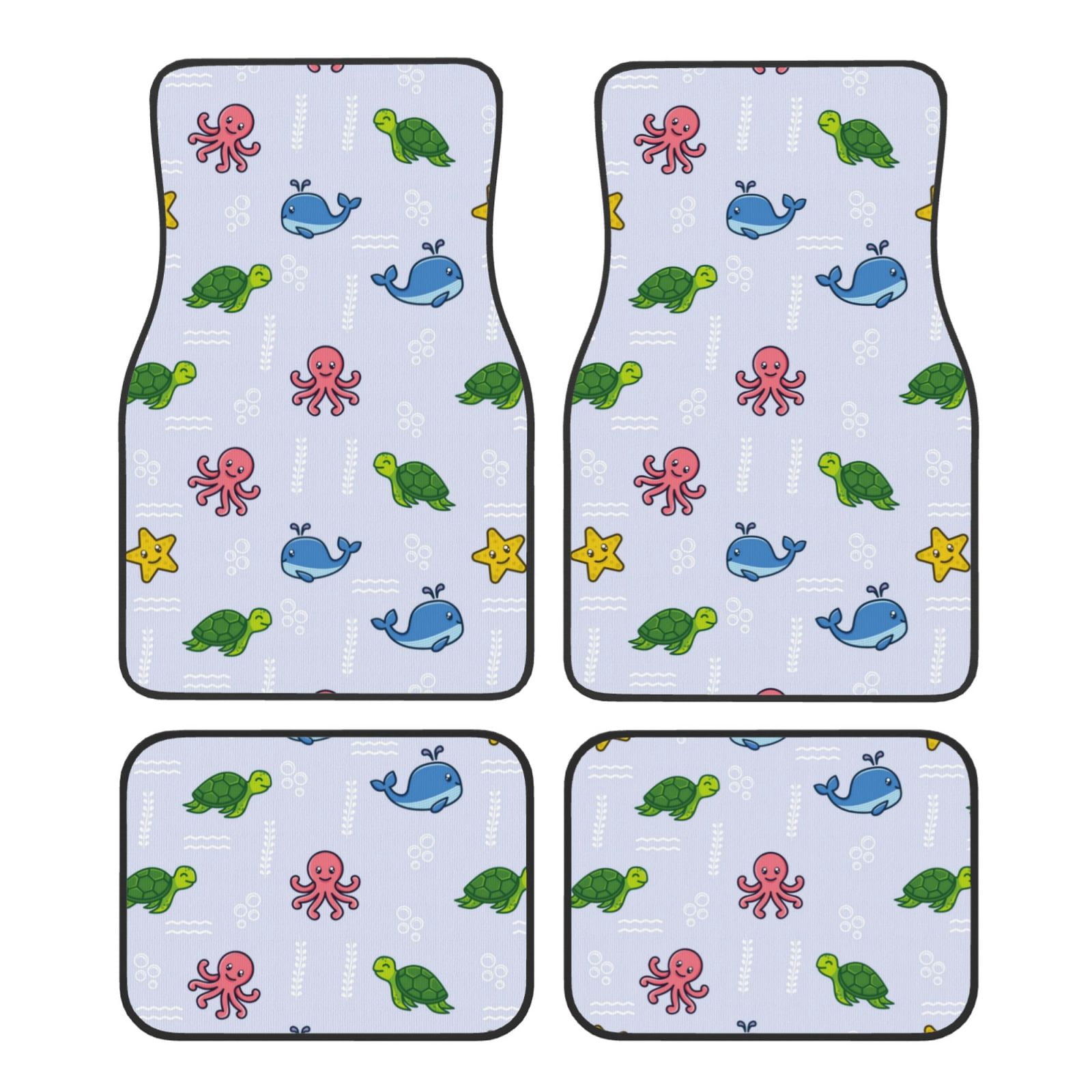 Noikeo Sea Turtle Whale for 4-Piece Floor Mats, Custom Fit Car Mats All ...