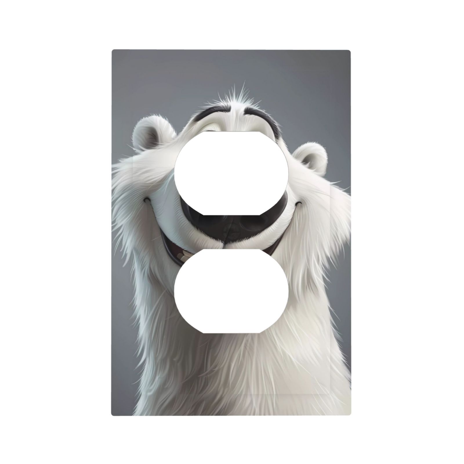 Noikeo Smiling Polar Bear Pattern Electrical Outlet Covers-Electric ...