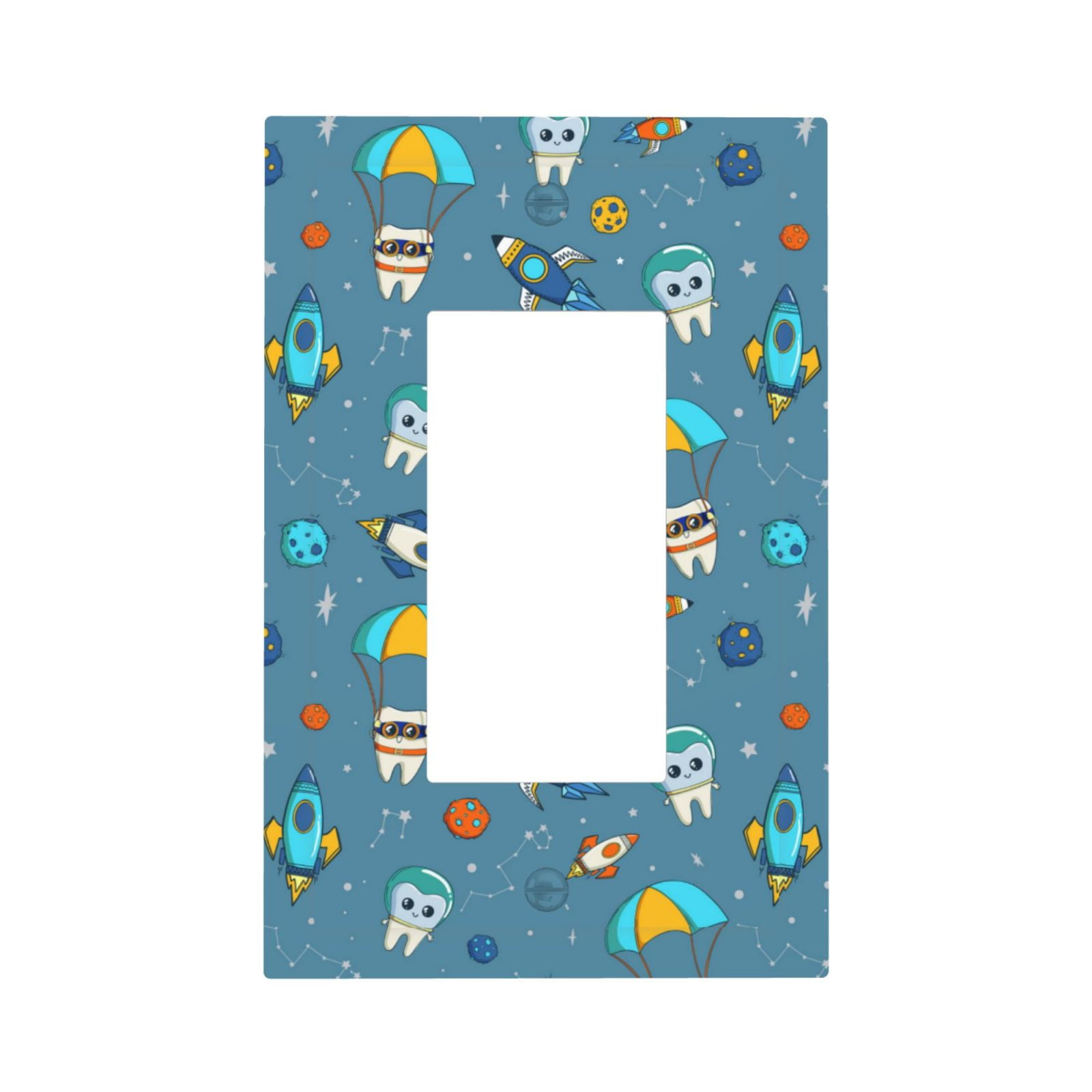Noikeo Teeth Cosmonaut Pattern Electrical Outlet Covers-Electric ...