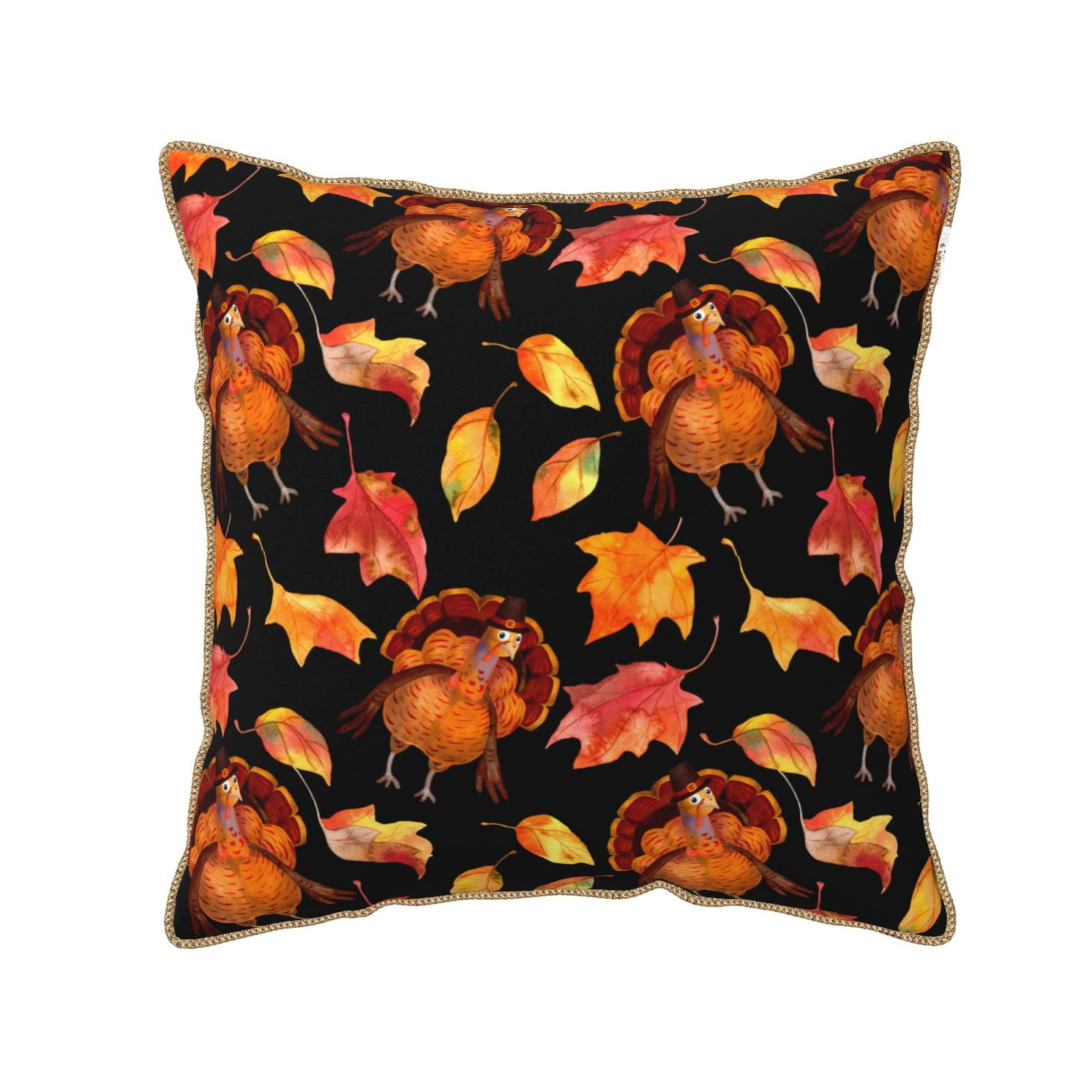 Noikeo Thanksgiving Turkey 1 Pattern Velvet Pillow Covers,Luxurious ...
