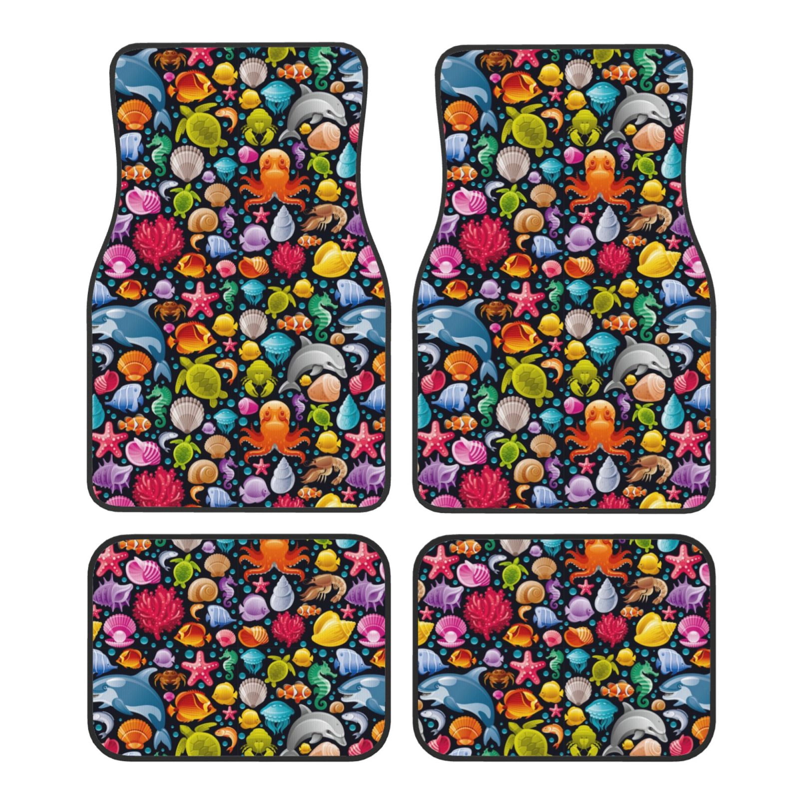 Noikeo Underwater Diving Animals for 4-Piece Floor Mats, Custom Fit Car ...