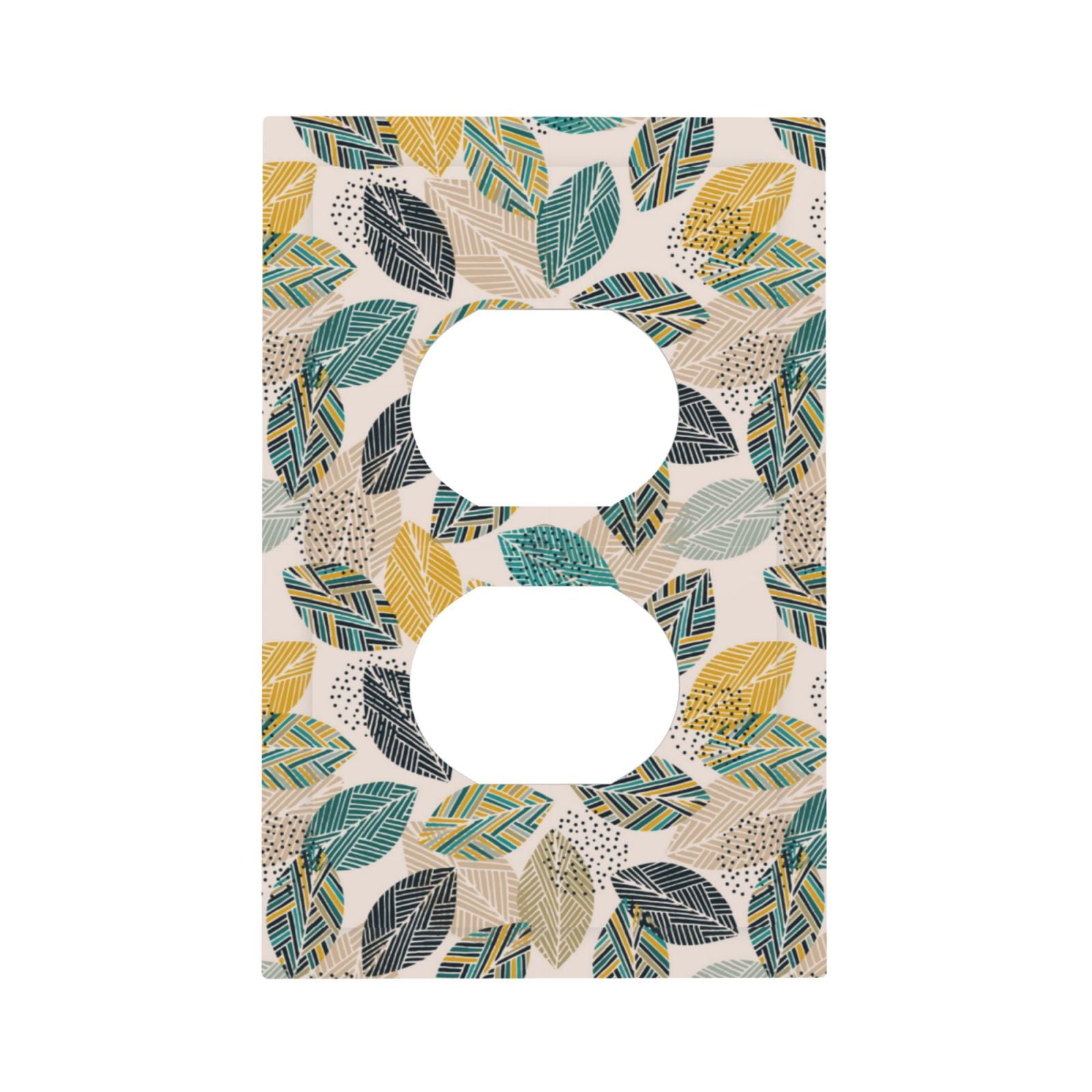 Noikeo Vintage Leaves Pattern Electrical Outlet Covers-Electric ...