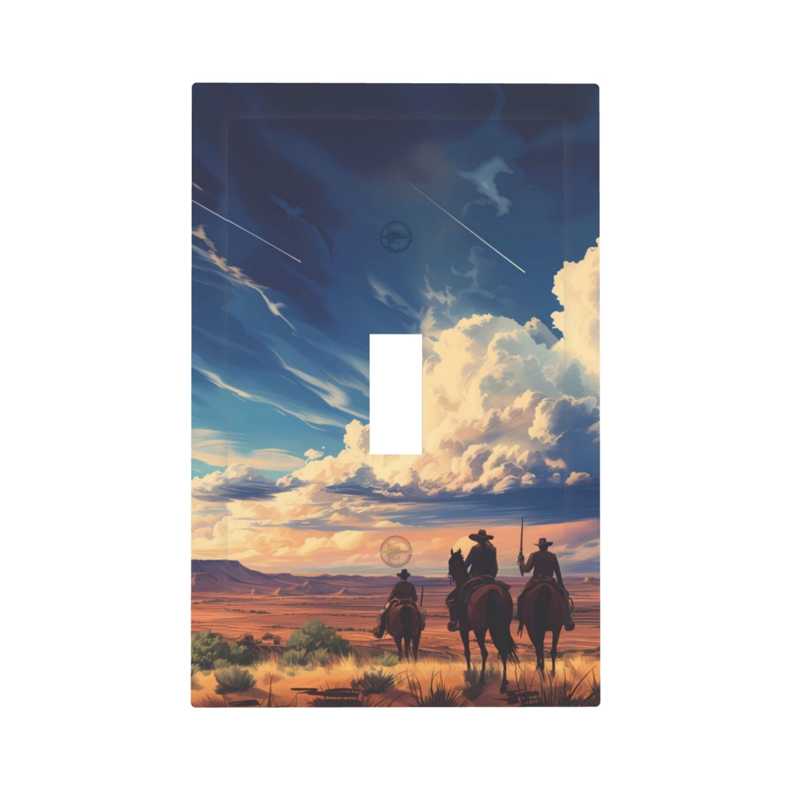 Noikeo Western Desert Cloud Cowboy Pattern Electrical Outlet Covers ...