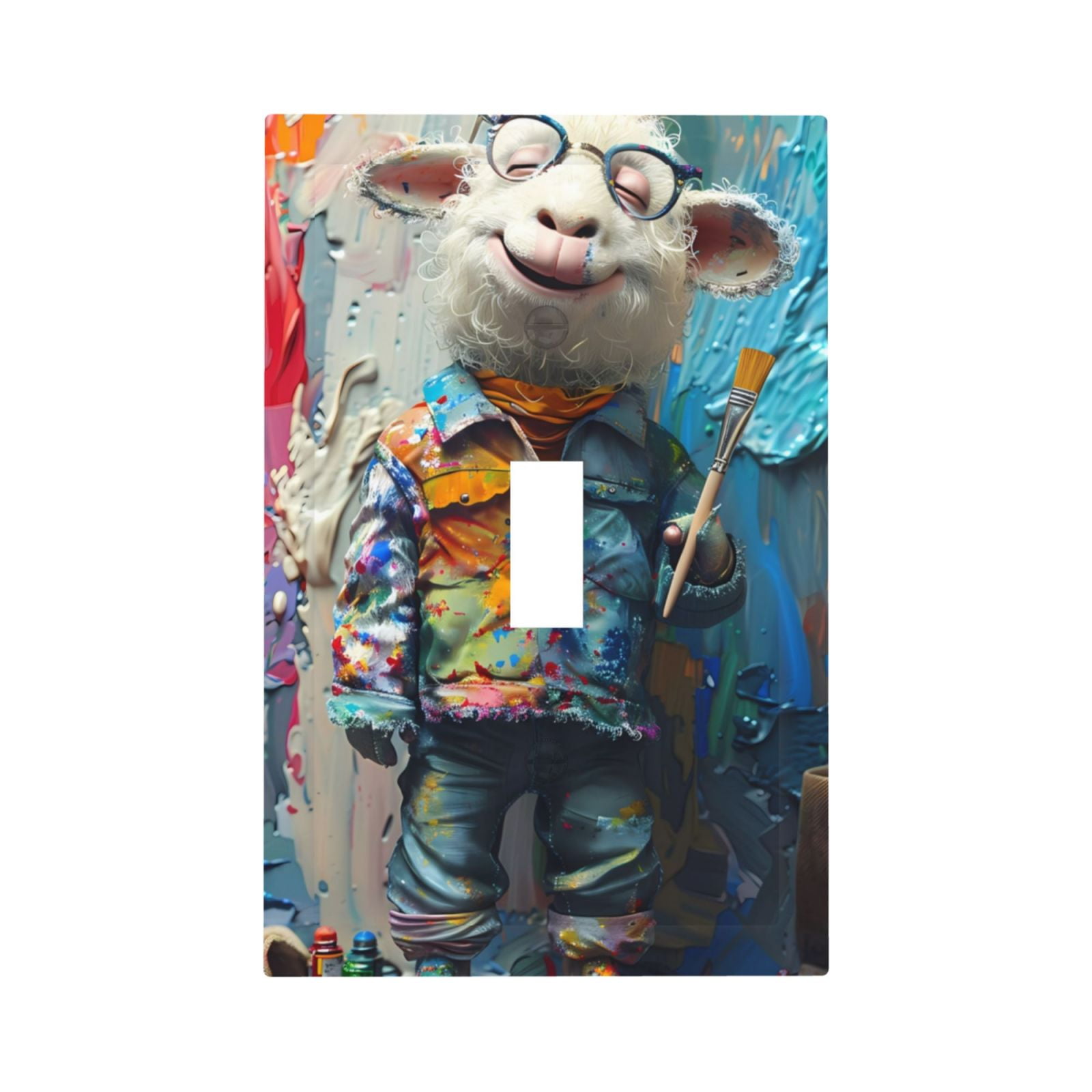 Noikeo Whimsical Goat Artist Pattern Electrical Outlet Covers-Electric ...