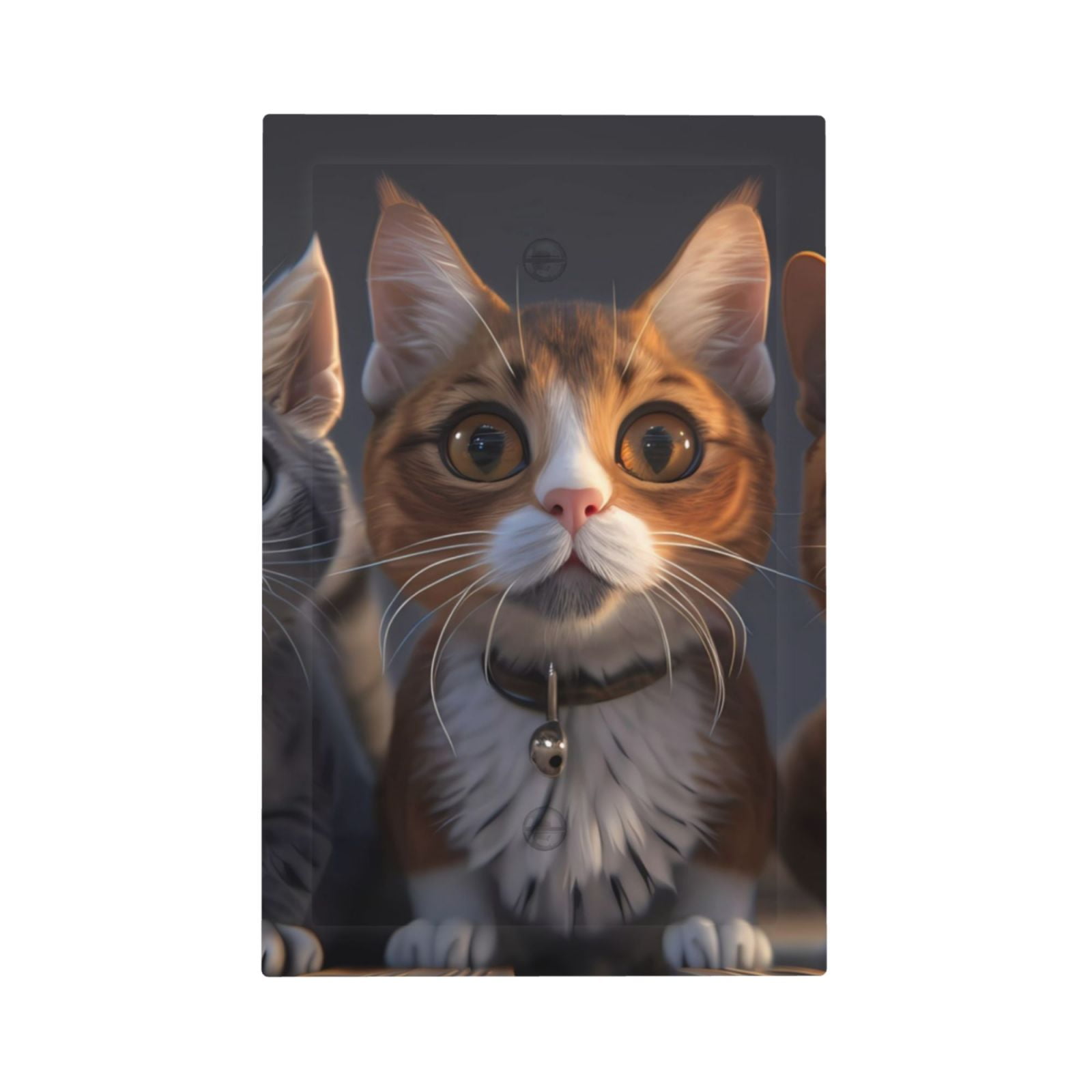 Noikeo Wide Eyed Cartoon Cats Pattern Electrical Outlet Covers-Electric ...