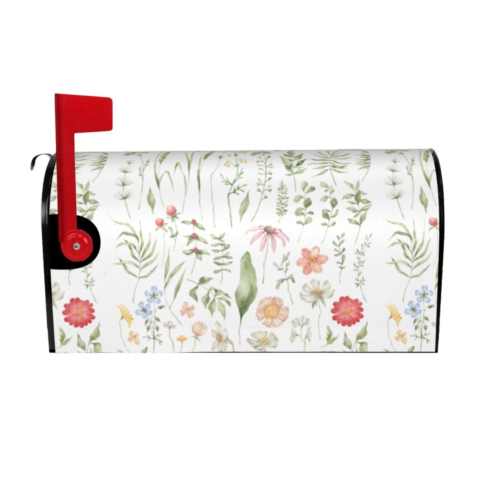 Noikeo Wildflower Watercolor 2 Print Post Box Cover Magnetic Mailbox ...