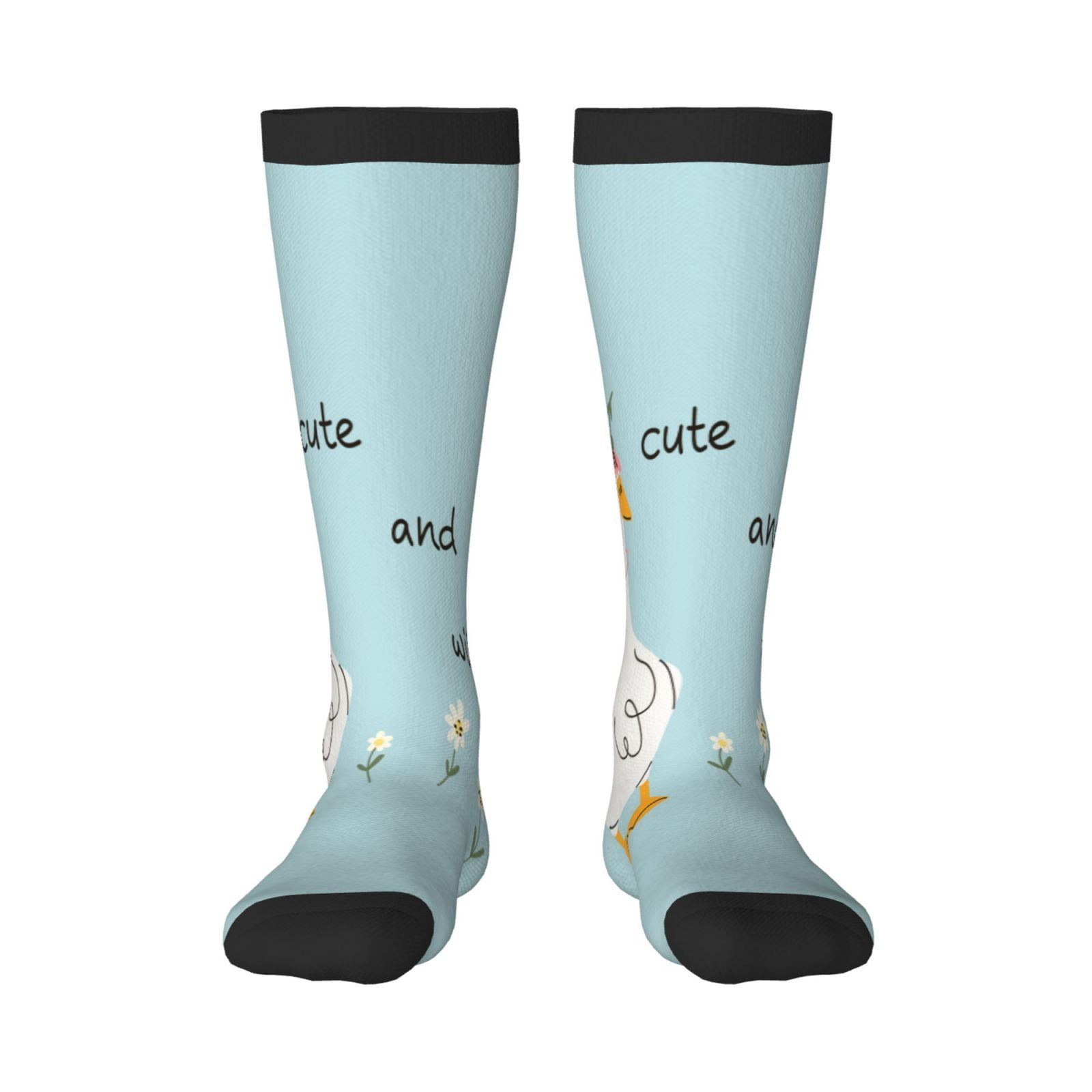 Noikeo funny goose Pattern Unisex Athletic Performance Crew Socks ...