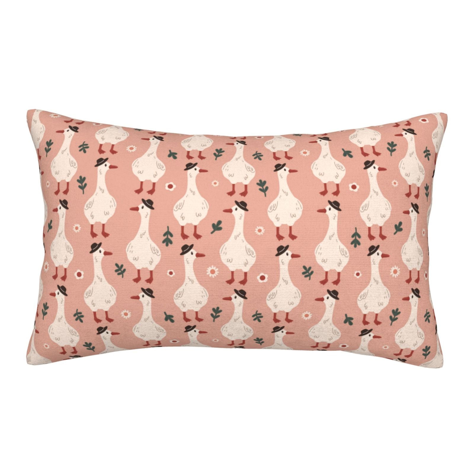 Noikeo goose bird and daisy Pattern Soft Home Decor Pillow Case,Wrinkle ...