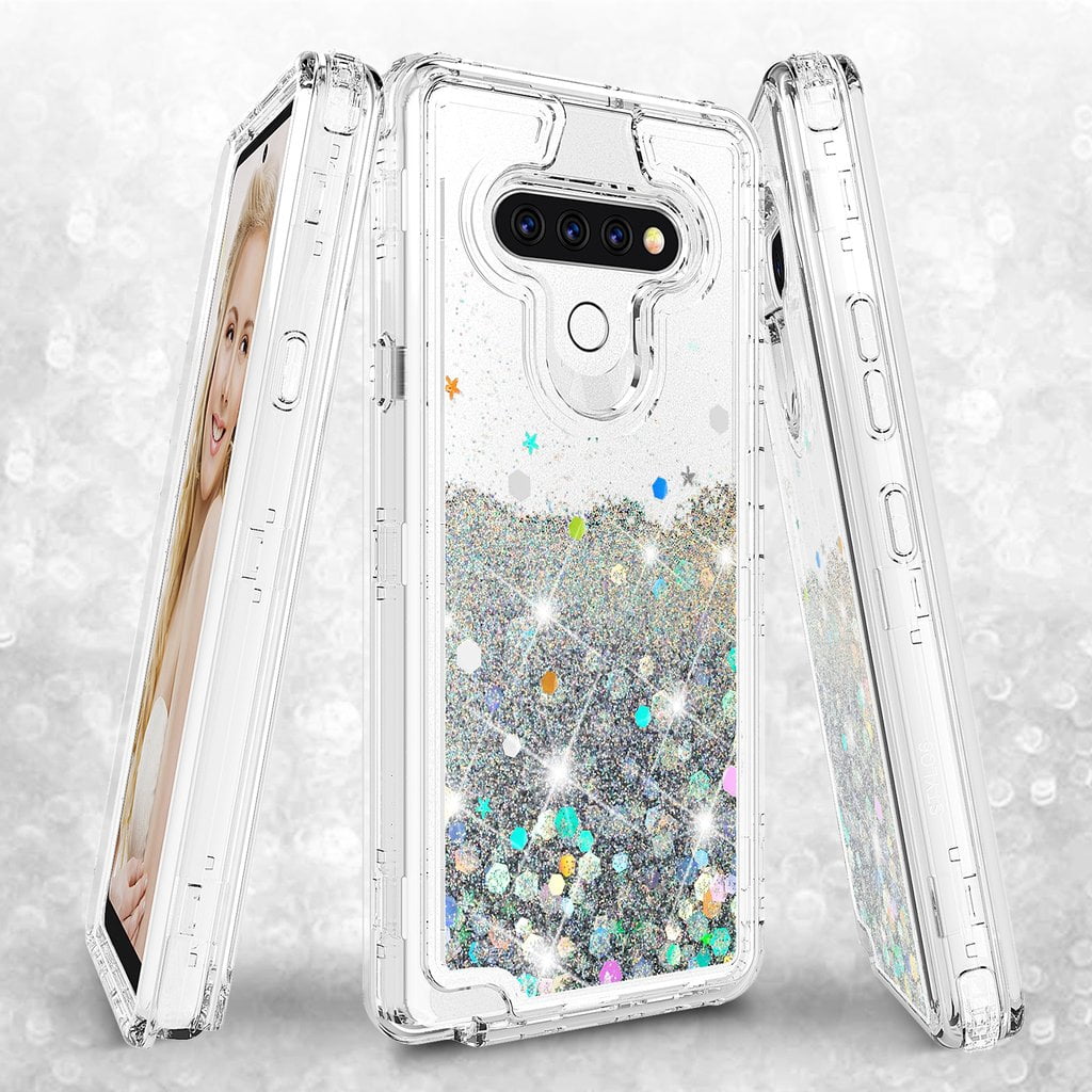 Noir Case for LG Stylo 6 / Stylo 6 Plus Case, Hard Clear Glitter ...