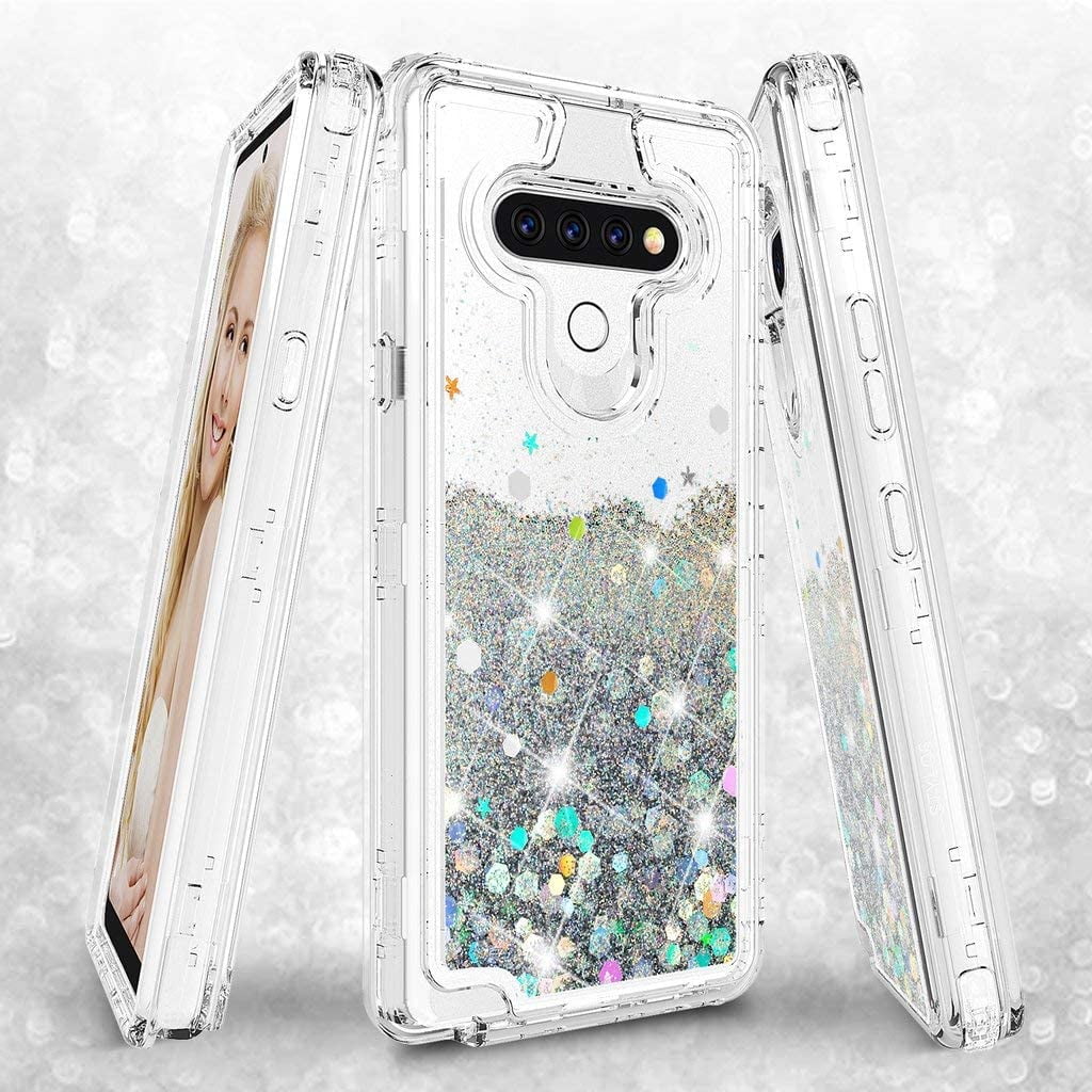 Noir Case for LG K51/LG Reflect/L555DL/Q51 Hard Clear Glitter Liquid ...
