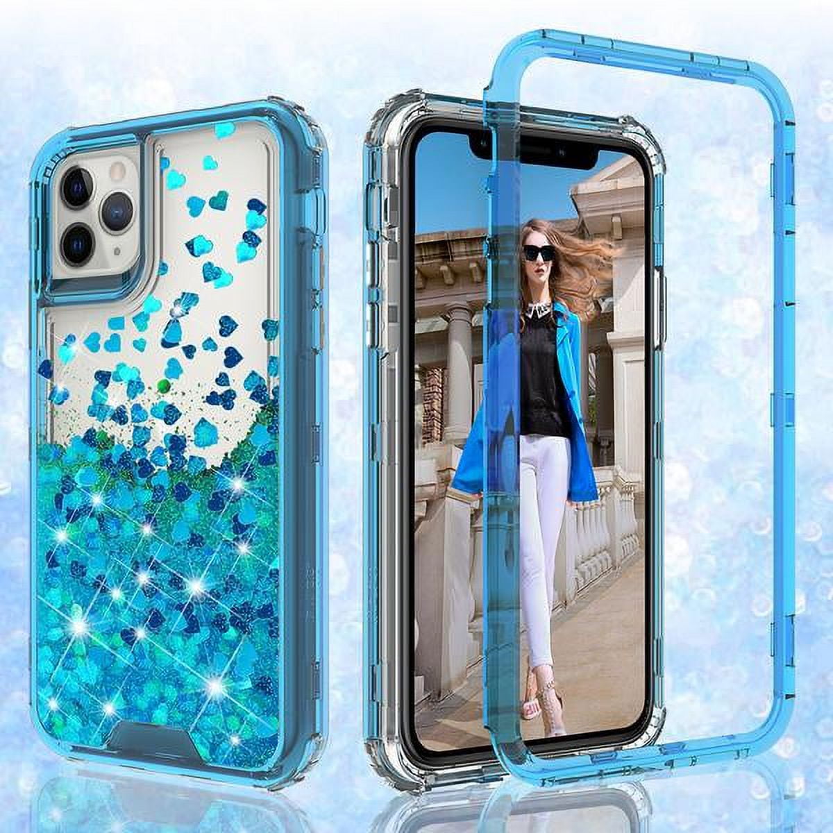 Noir Case for iPhone 12 Mini, Hard Clear Glitter Liquid Waterfall Heavy ...