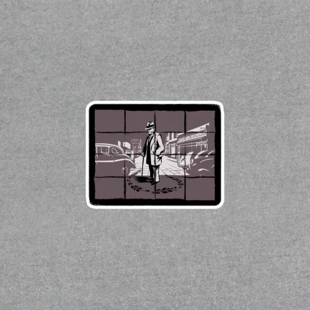Noir Detective Sticker: Vintage Comic Book Style Hardboiled Crime Scene ...