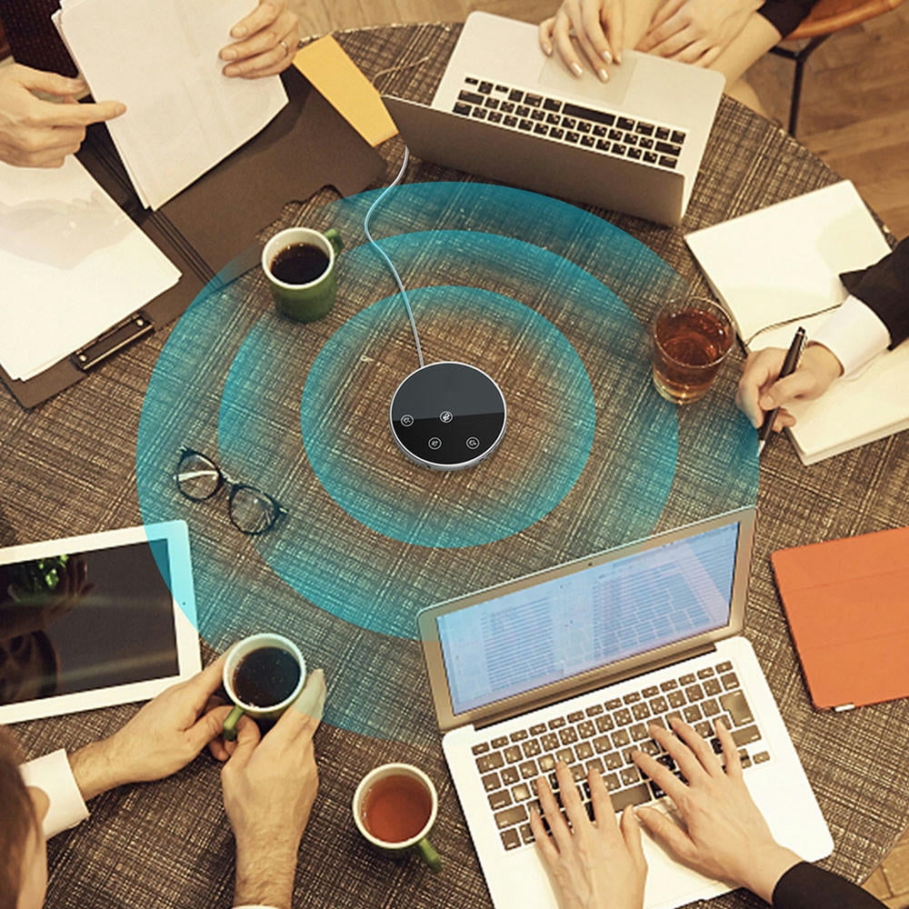 Noise Canceling Home Office Omnidirectional Streaming USB Speakerphone ...