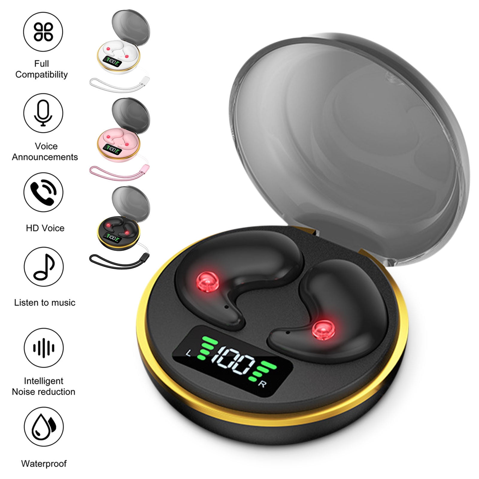 Noise-Canceling Sleep Headphones,Ultra-Soft Sleep Earbuds,Compact ...