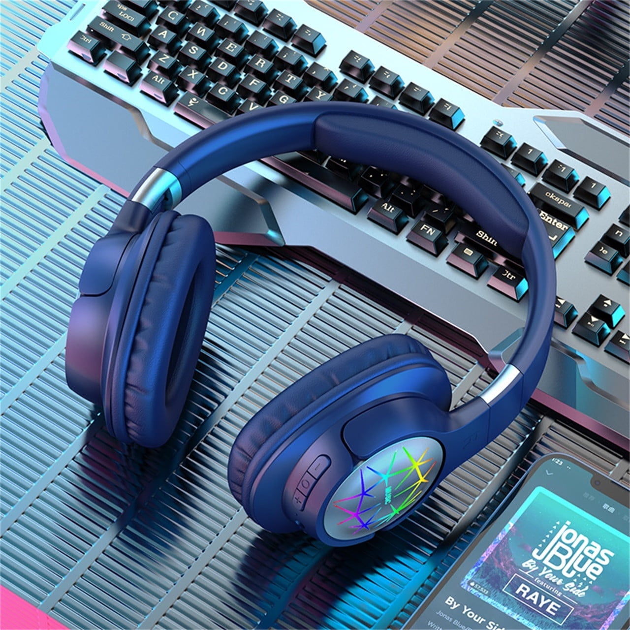 Noise Canceling Wireless Headphones Bluetooth Over The Ear Headset with ...