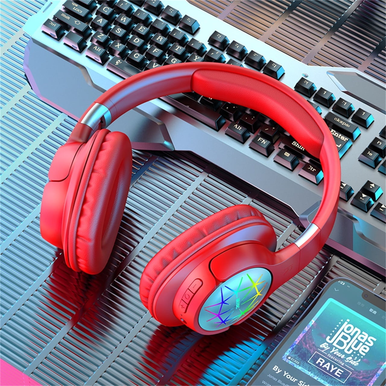 Noise Canceling Wireless Headphones Bluetooth Over The Ear Headset with ...