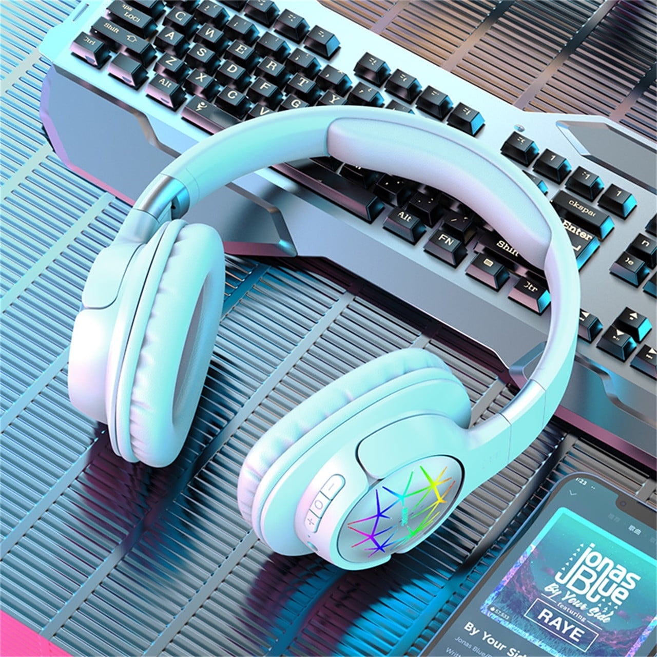 Noise Canceling Wireless Headphones Bluetooth Over The Ear Headset with ...