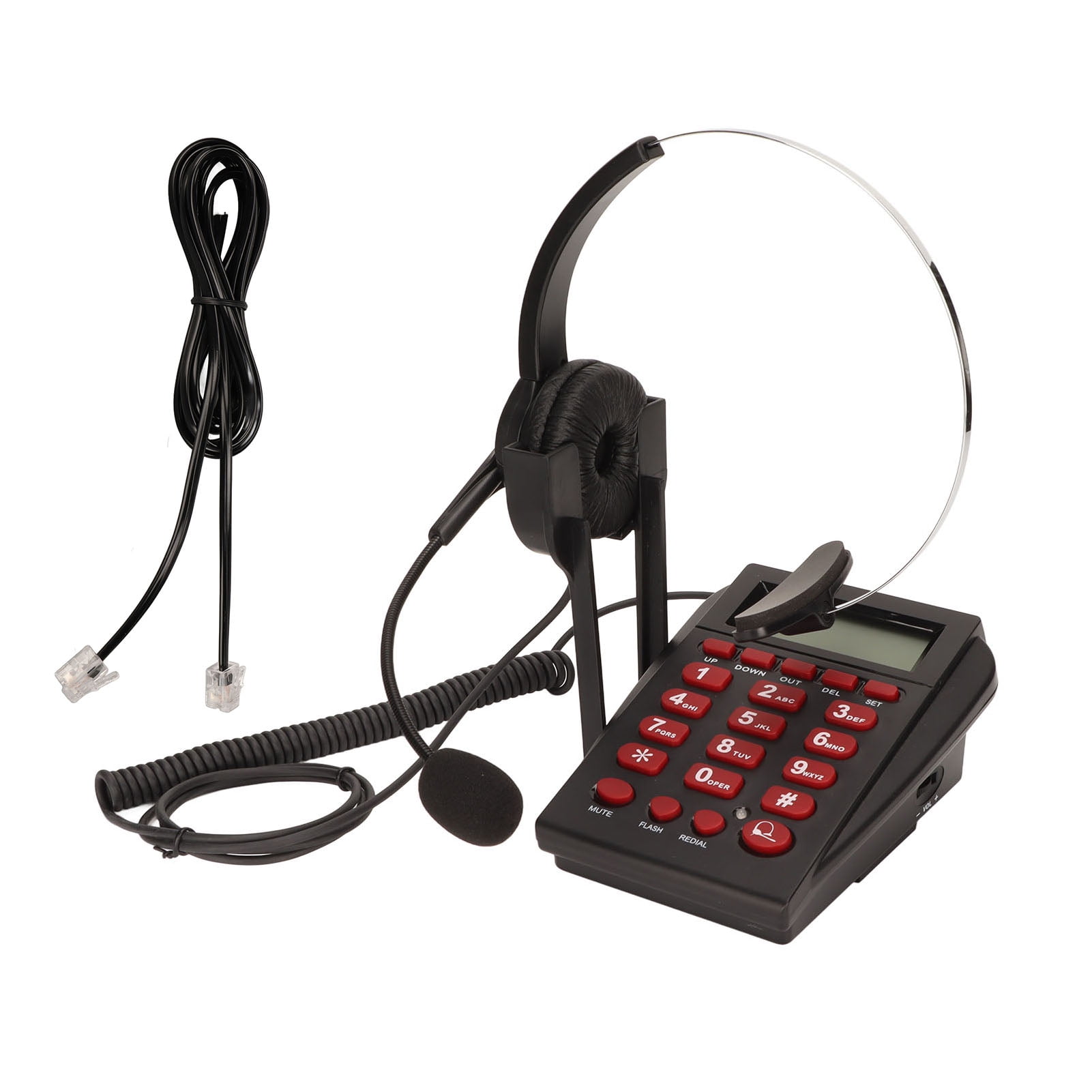 Noise Cancellation Corded Telephone with Headset Dialpad Caller ID for ...