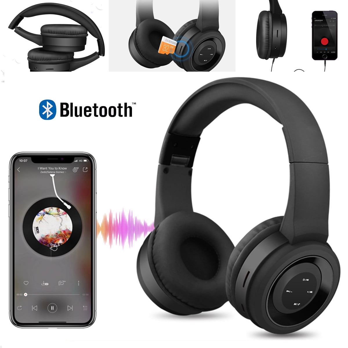Noise Cancelling Bluetooth Headphones Wireless over Ear Folding ... Noise Cancelling Bluetooth Headphones Wireless over Ear Folding ...
