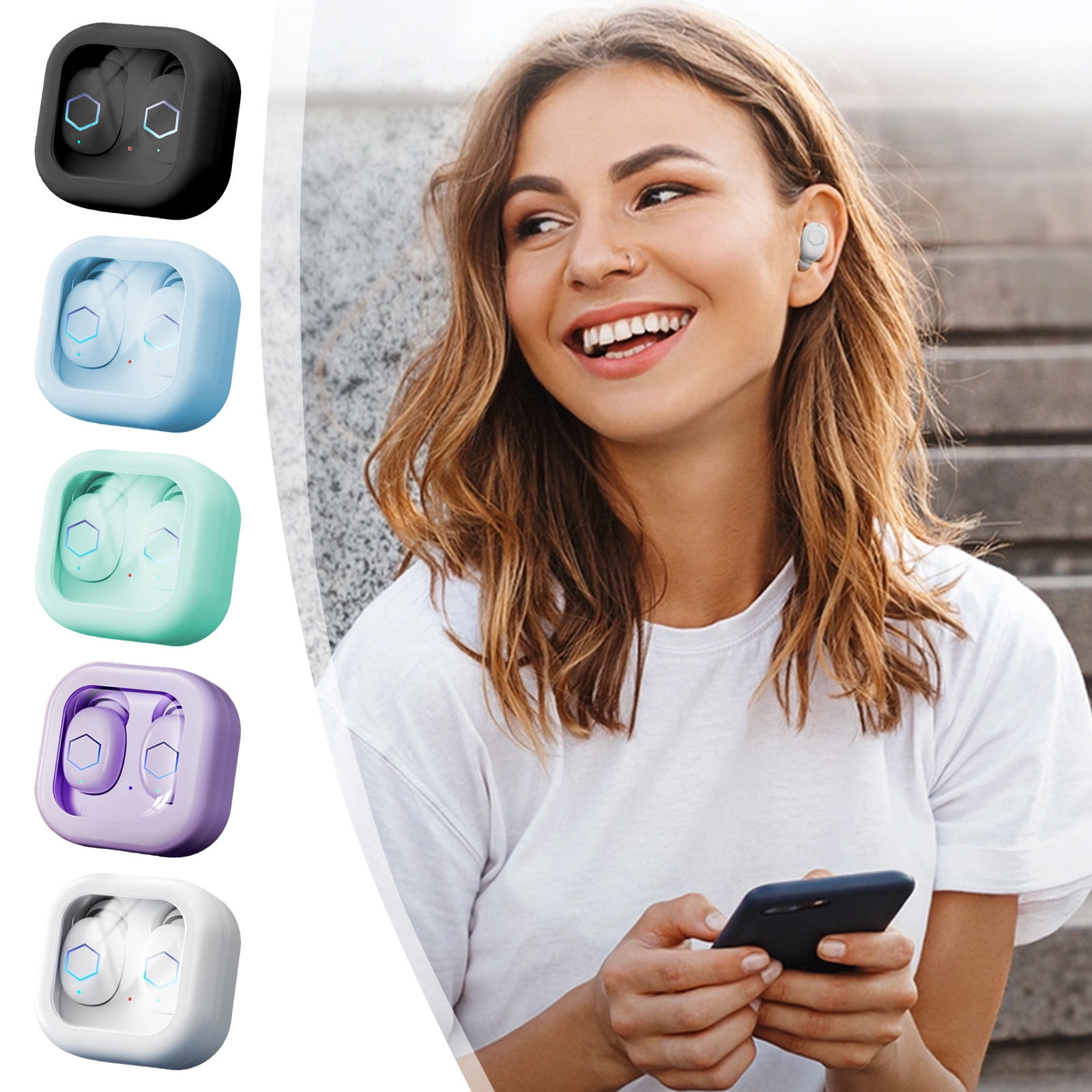 Noise Cancelling Earbuds, 5.4 Bluetooth Earphones, Long Battery Life ...