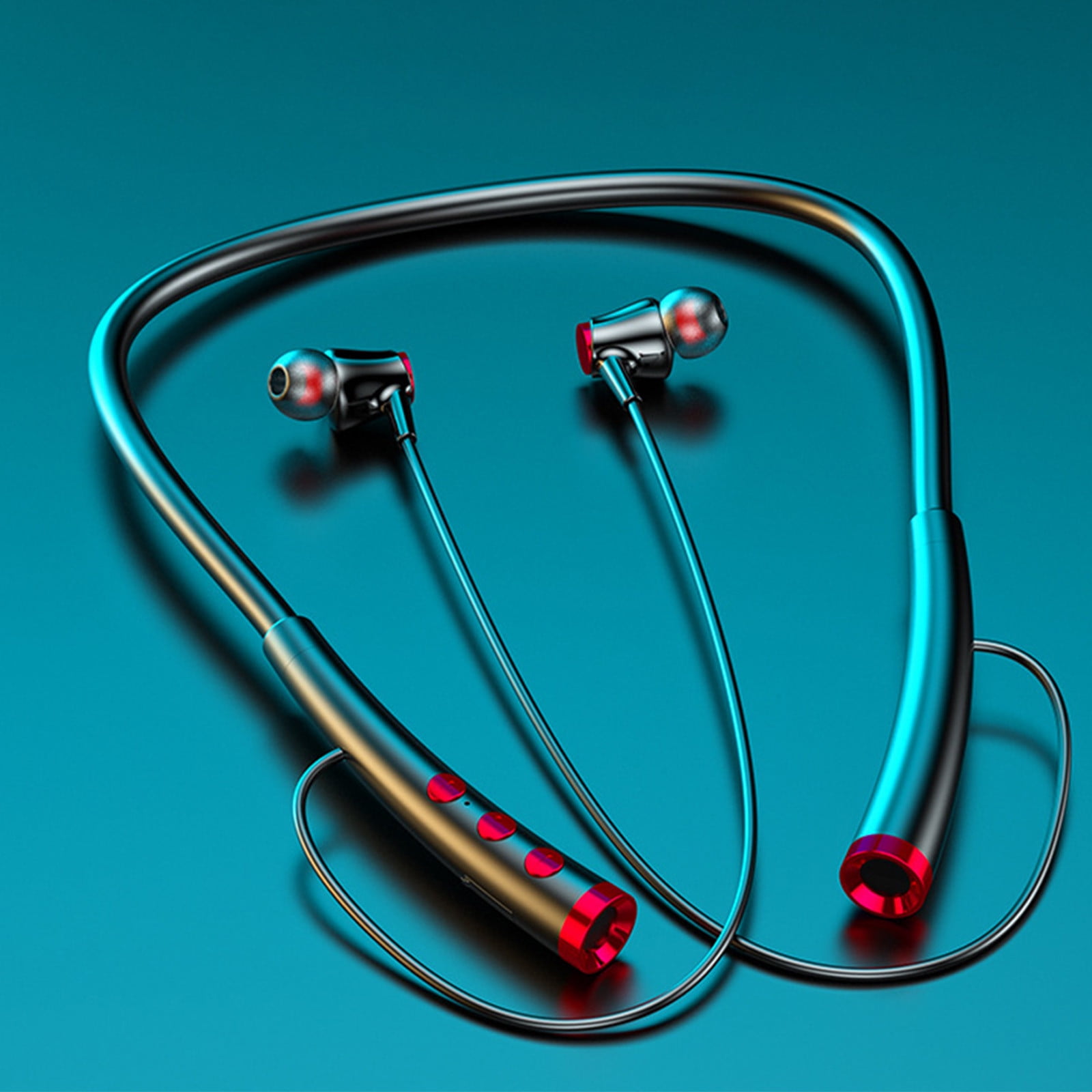 Noise Cancelling Headphones Hanging Neck 5.2 Bluetooth Sports Earphones ...