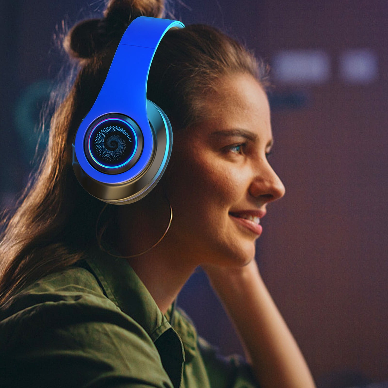 Noise Cancelling Headphones Headset Light-emitting Bluetooth Headset ...