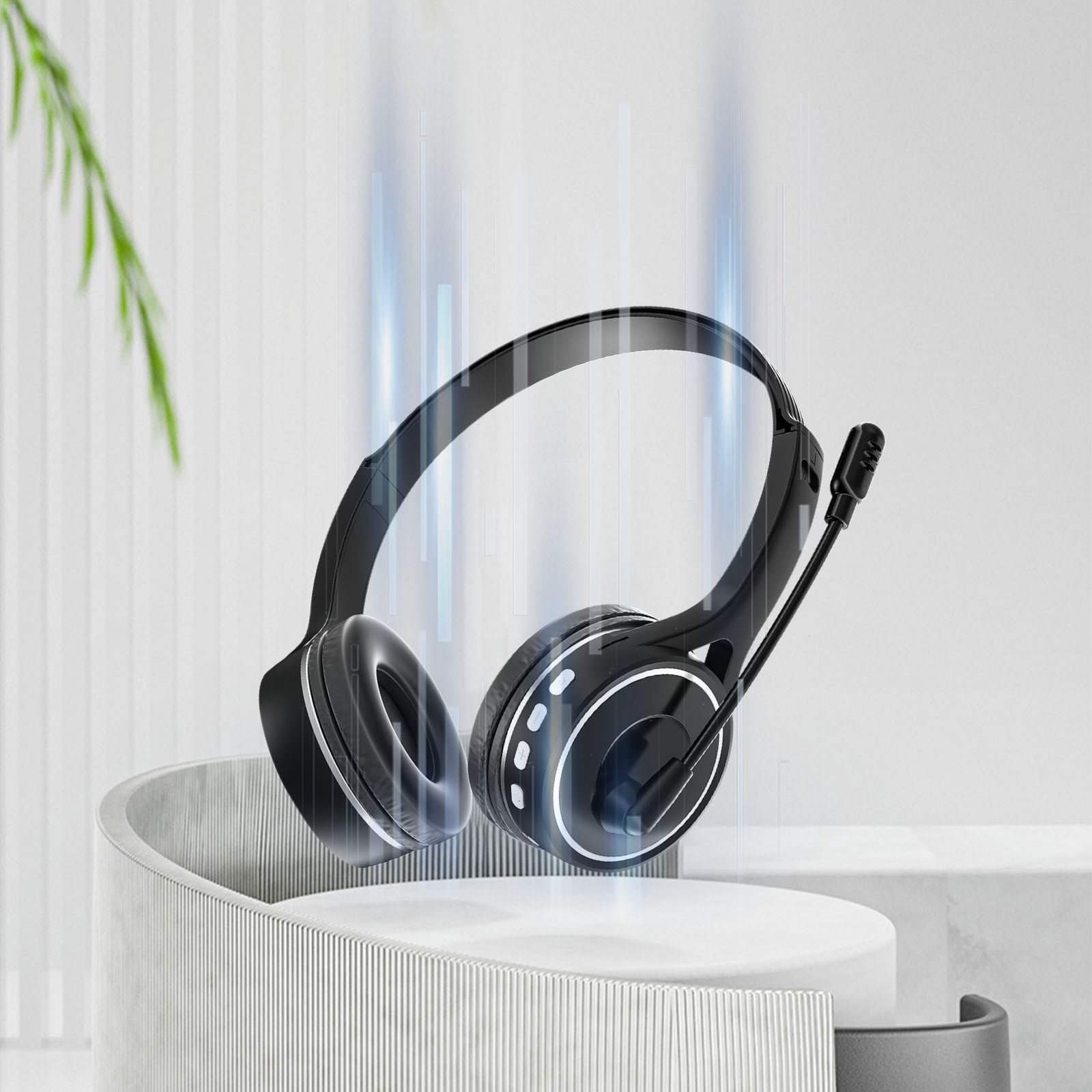 Noise Cancelling Headphones,Over Ear Bluetooth Headphones Wireless Bluetooth 5.1 with Mic ...