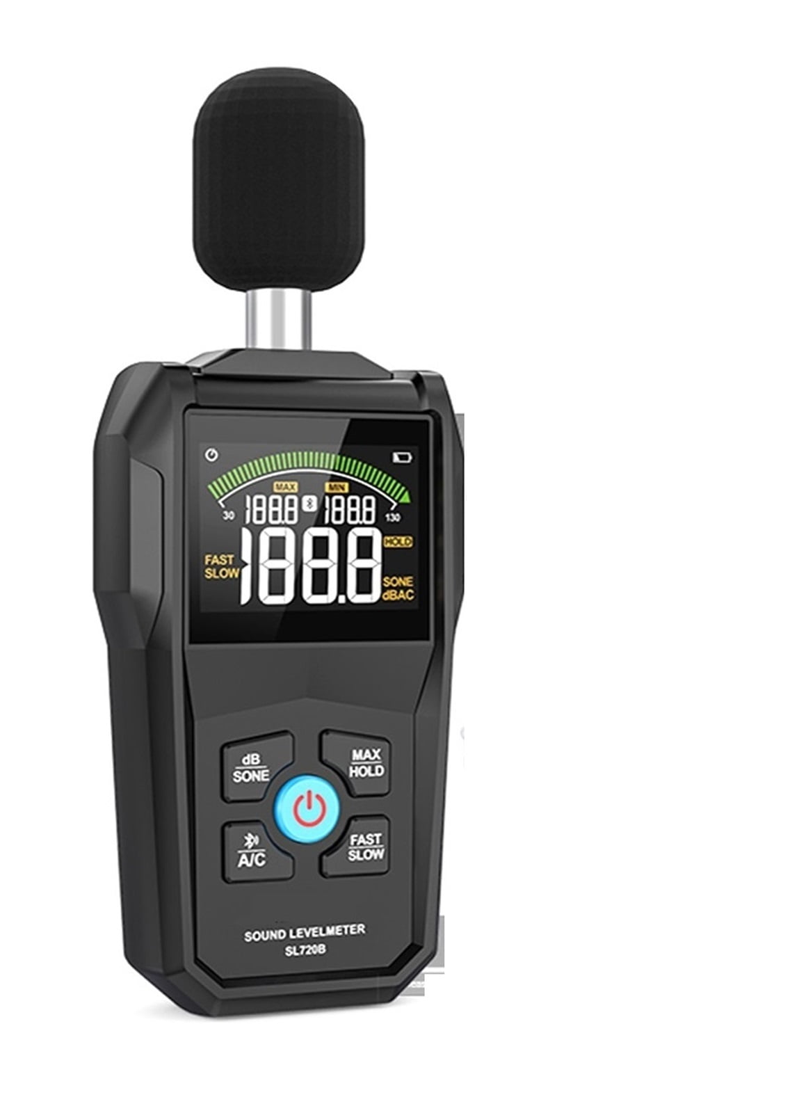 Noise Decibel Meter, 30-130dB Noise Meter Display Color Backlit Display ...