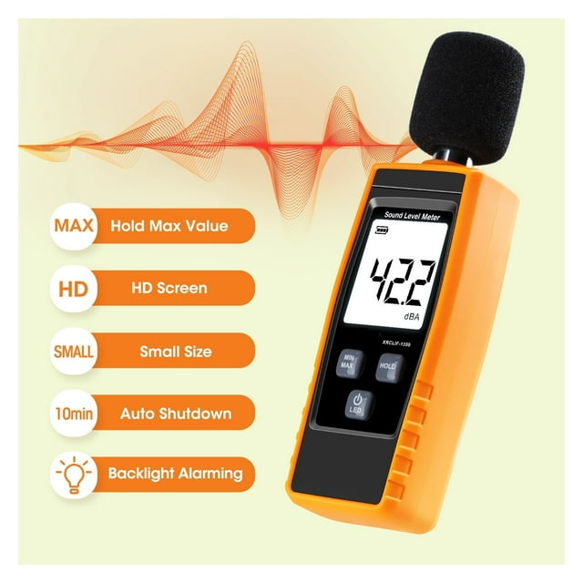 Noise Decibel Meter, Sound Level Meter Digital Handheld DB Meter Sound ...