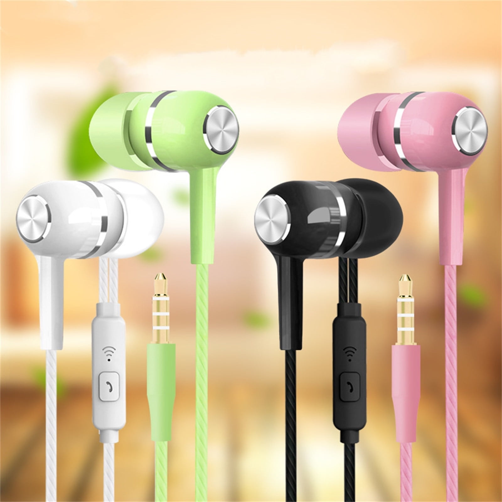 Noise Isolating Wired Earbuds, 3.5mm Stereo Headphones, Powerful Sound ...