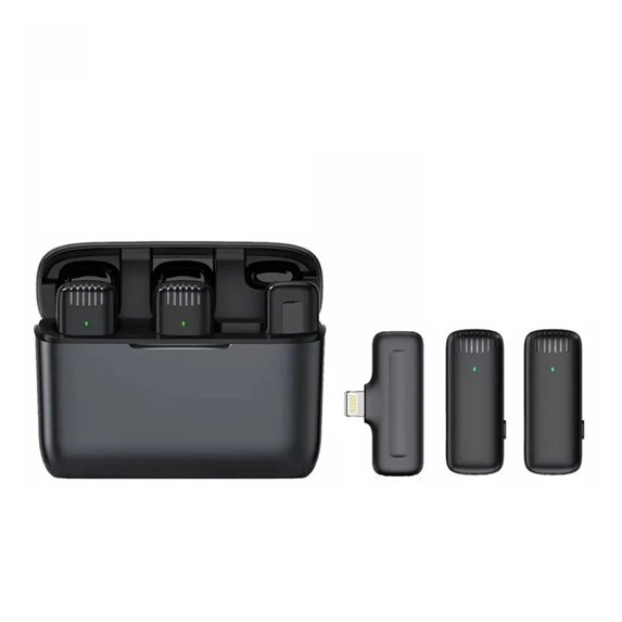 Noise Reduction Wireless Lavalier Microphone Mini Tie Lapel Recording ...