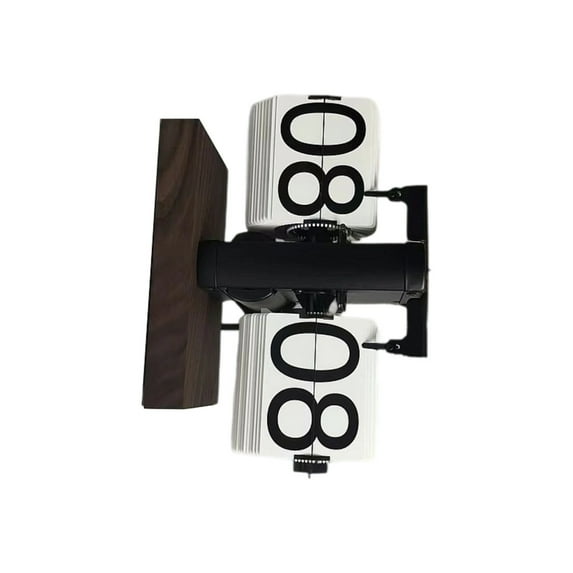 Noiseless Automatic Wooden Flipped Clock Stainless Frame 24H ...