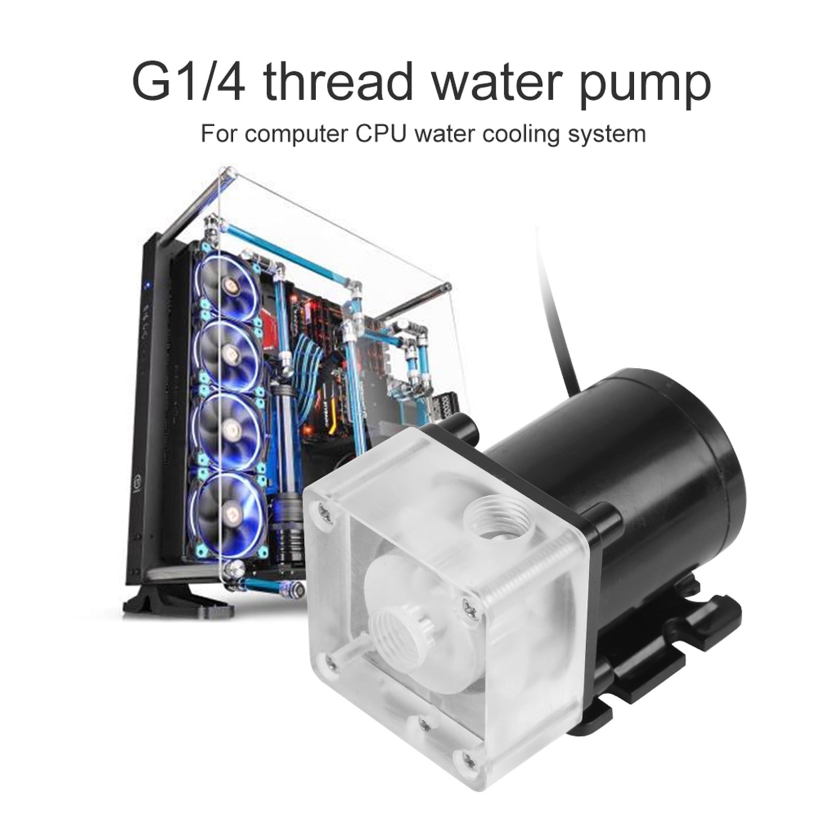 Noiseless CPU Water Bump Computer Water Cooling System Pump G1/4 Thread ...