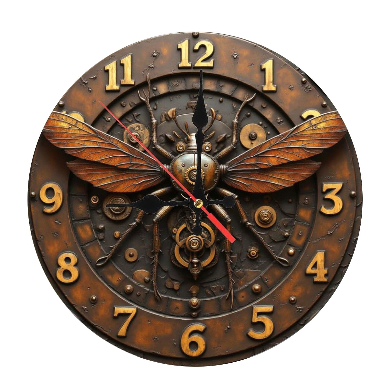 Noiseless Contemporary Wall Clock Acrylic Art Piece Operated Analog ...