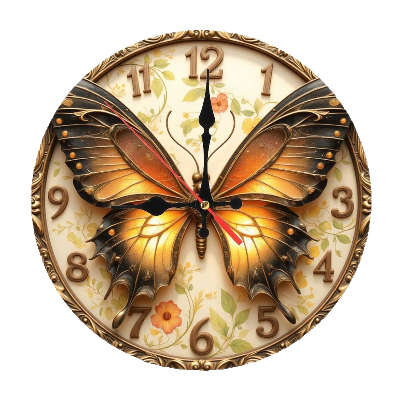 Noiseless Contemporary Wall Clock Acrylic Art Piece Operated Analog ...