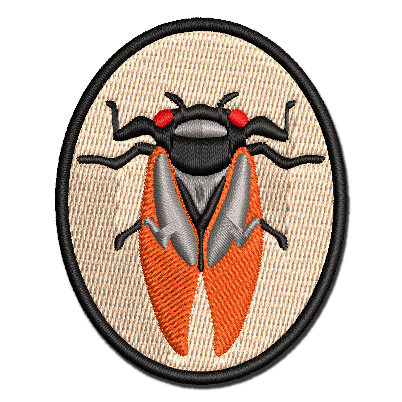 Noisy Cicada Insect Applique Multi-Color Embroidered Iron-On Patch - 3 ...