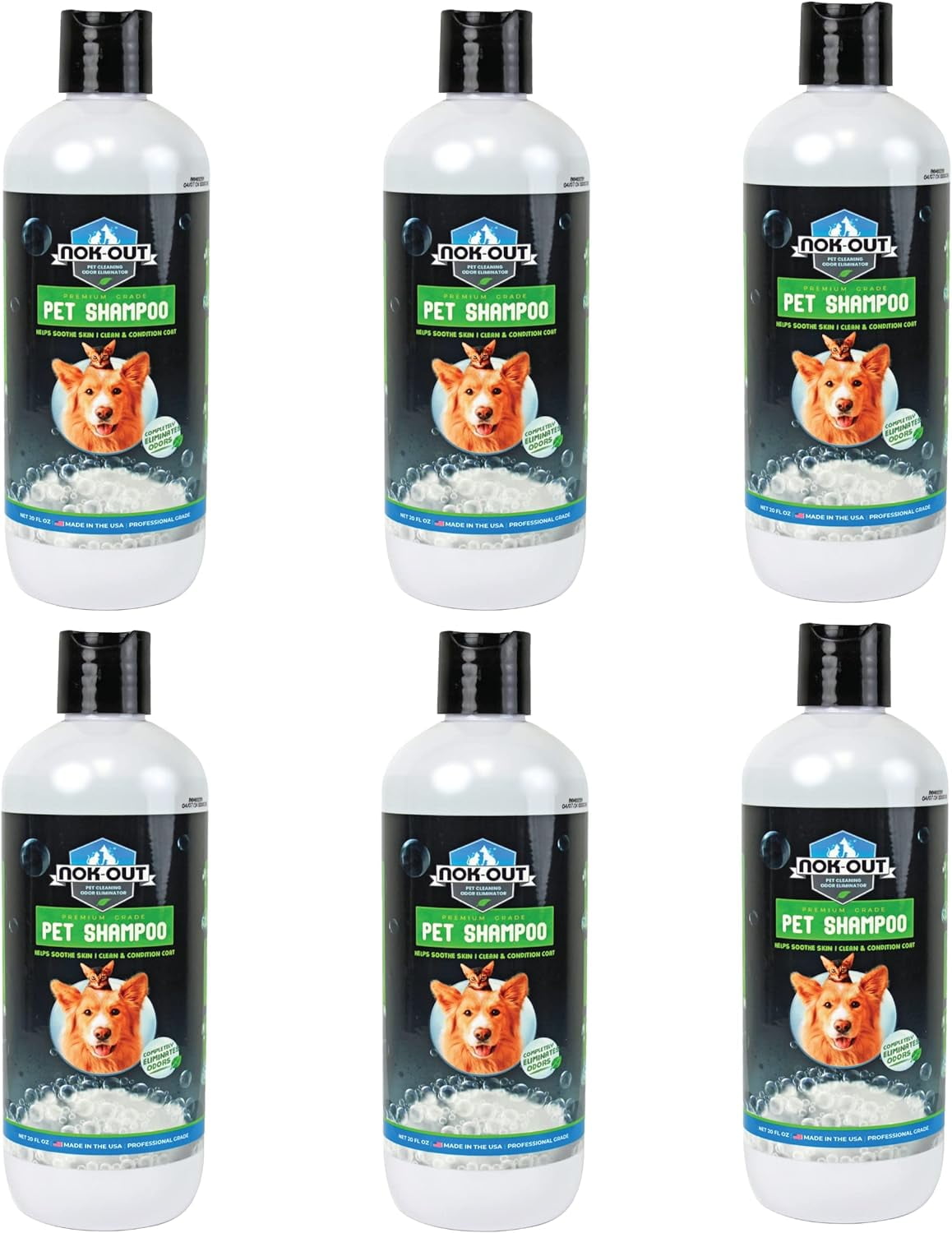Nok-Out Premium Grade Pet Shampoo for Dogs and Cats, Veterinary ...