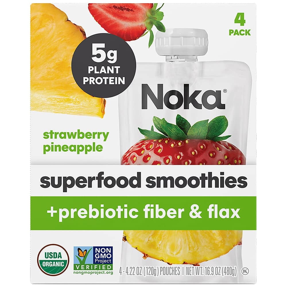 Noka Organic Superfood Smoothie Strawberry Pinapple - 4.22 oz 4 ea ...