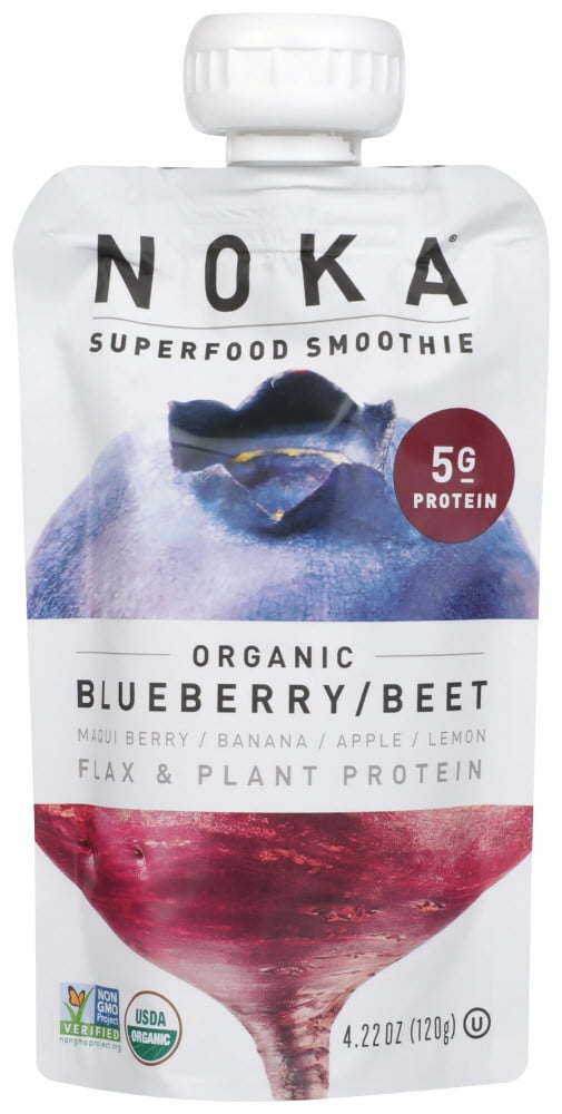 Noka Healthy Antioxidant Superfood Smoothie, Organic Blueberry Beet, 4. ...