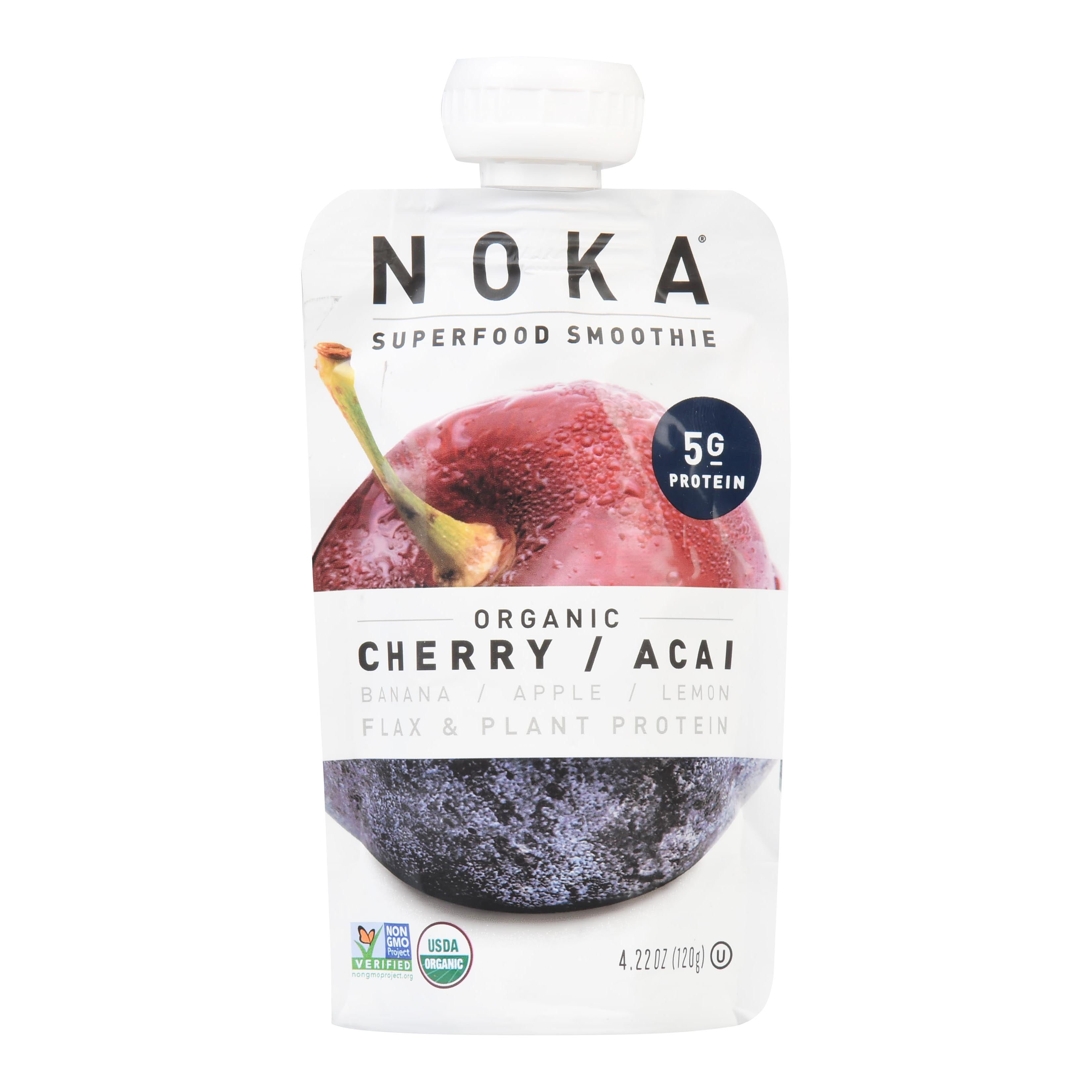 Noka Superfood Smoothie Organic Cherry Acai Pouch, 4.22 oz - Walmart.com