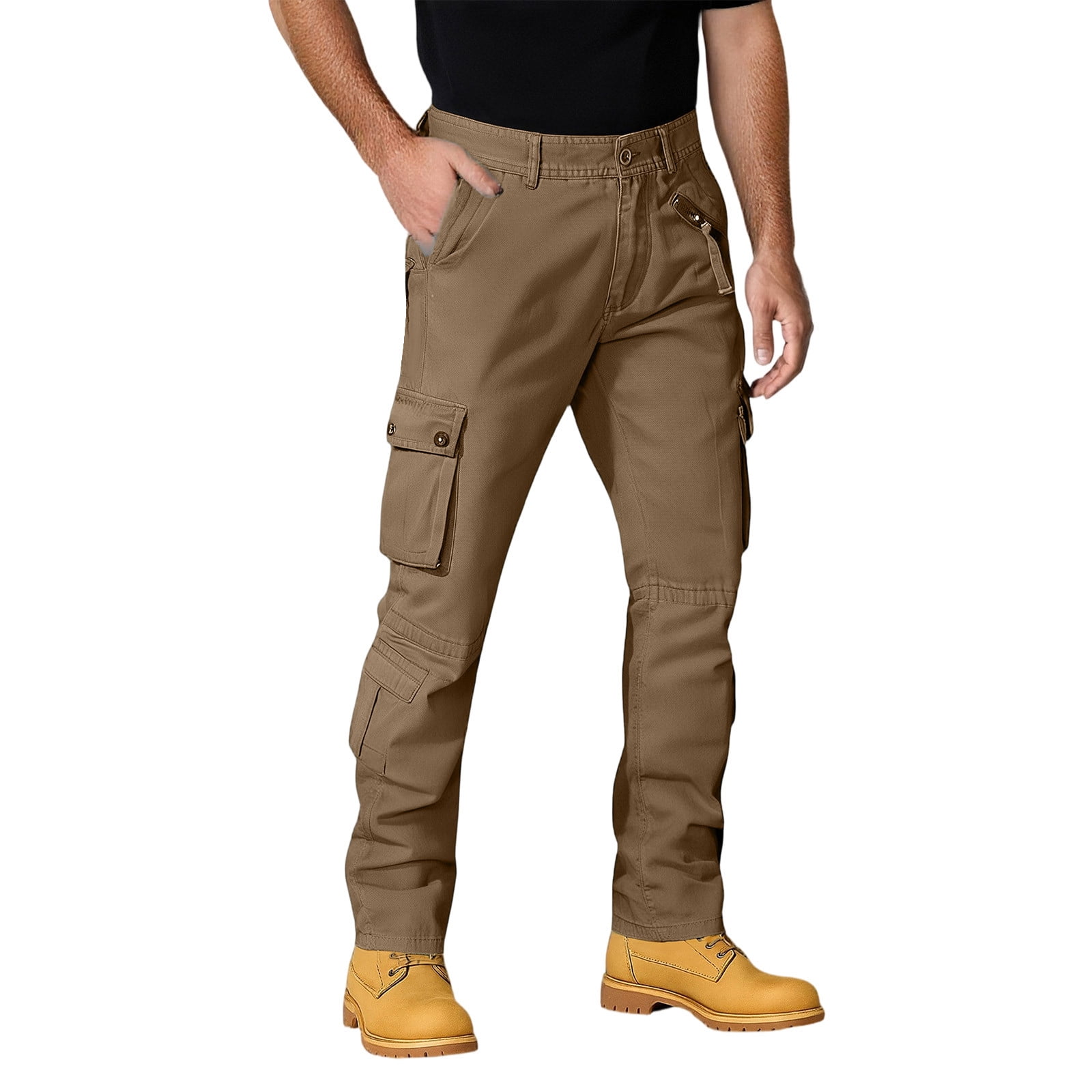 Nokdvo Cargo Pants for Men Water Resistant Construction Tactical Hiking ...