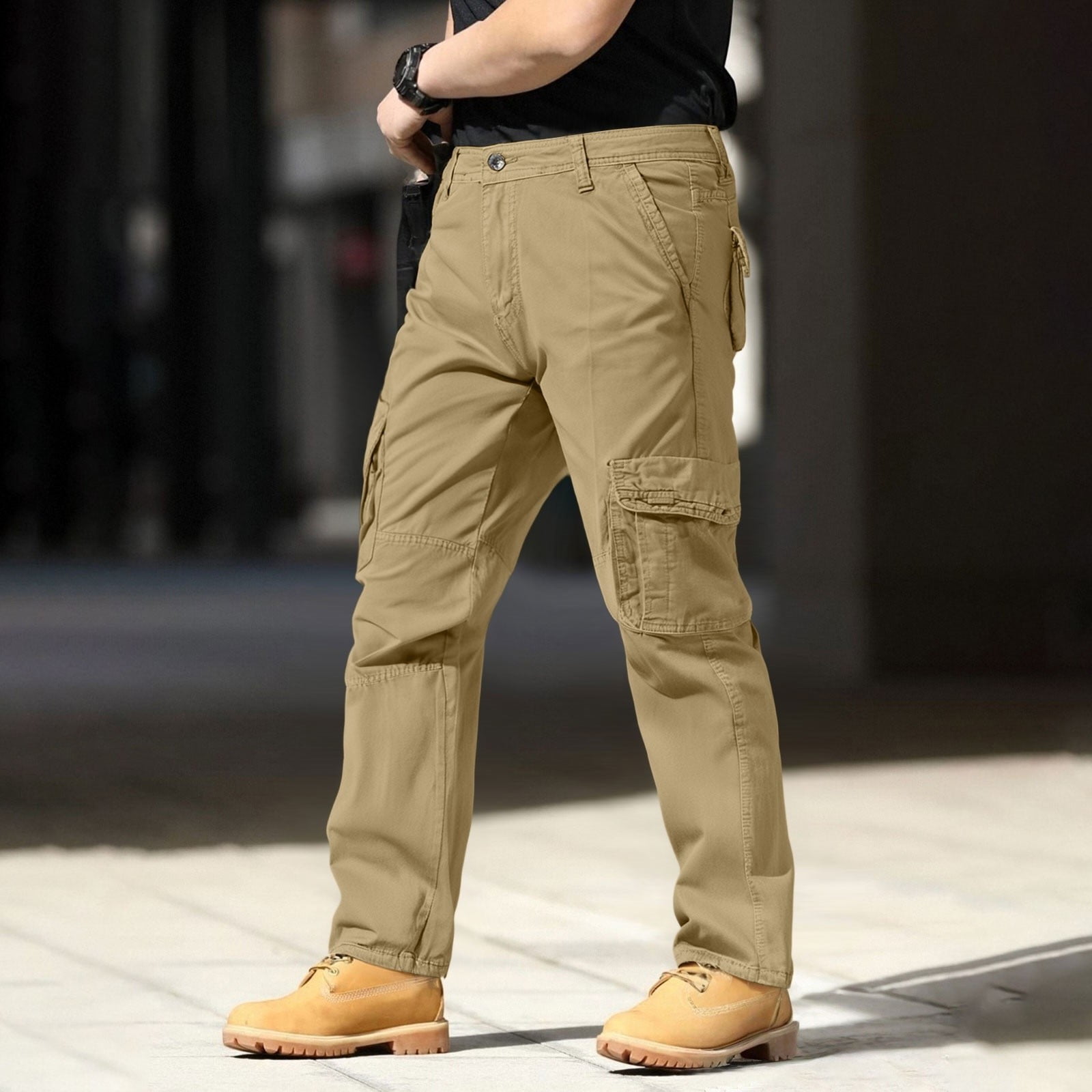 Nokdvo Mens Hiking Pants Waterproof Construction Cargo Ripstop Pants ...