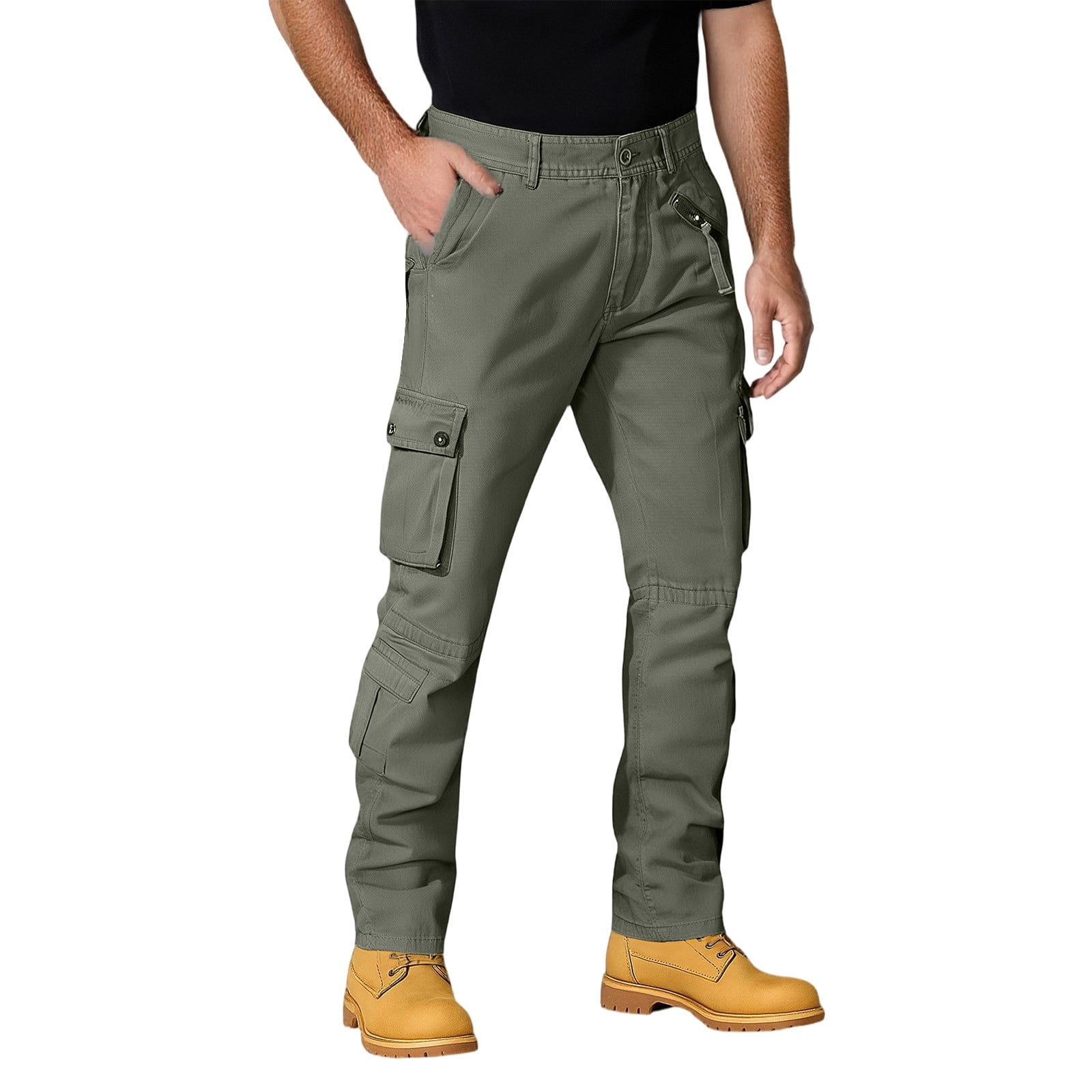Nokdvo Tactical Pants for Men Water Resistant Hiking Cargo Pants Multi ...