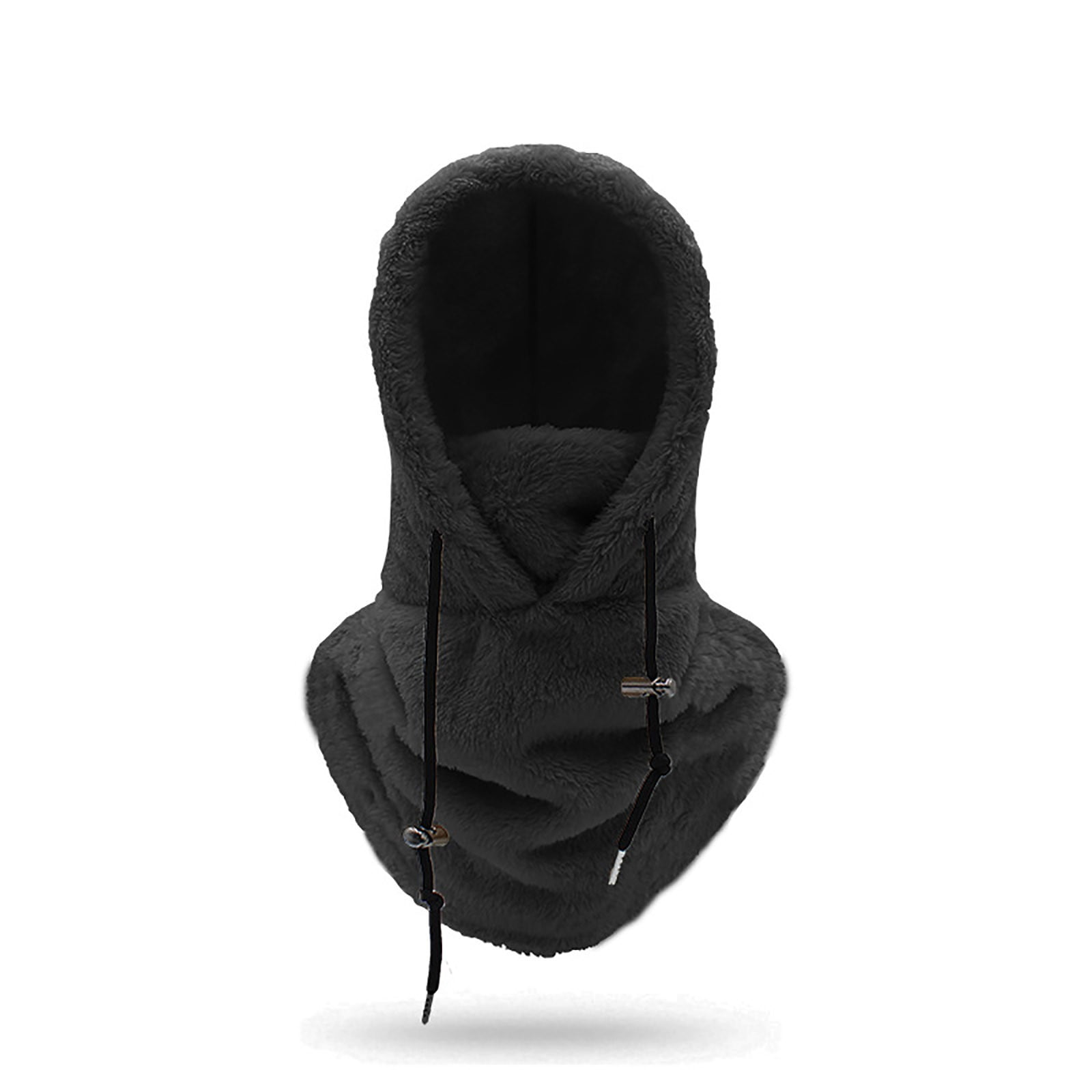 Nokdvo Winter Sherpa Hood Ski Masks for Women Men Drawstring Windproof ...