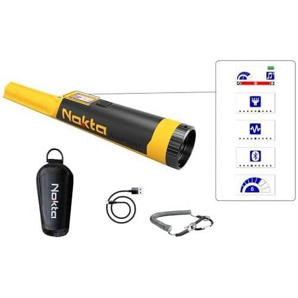 Nokta AccuPOINT Metal Detector Pinpointer, Professional Waterproof Handheld Pin Pointer Wand ...