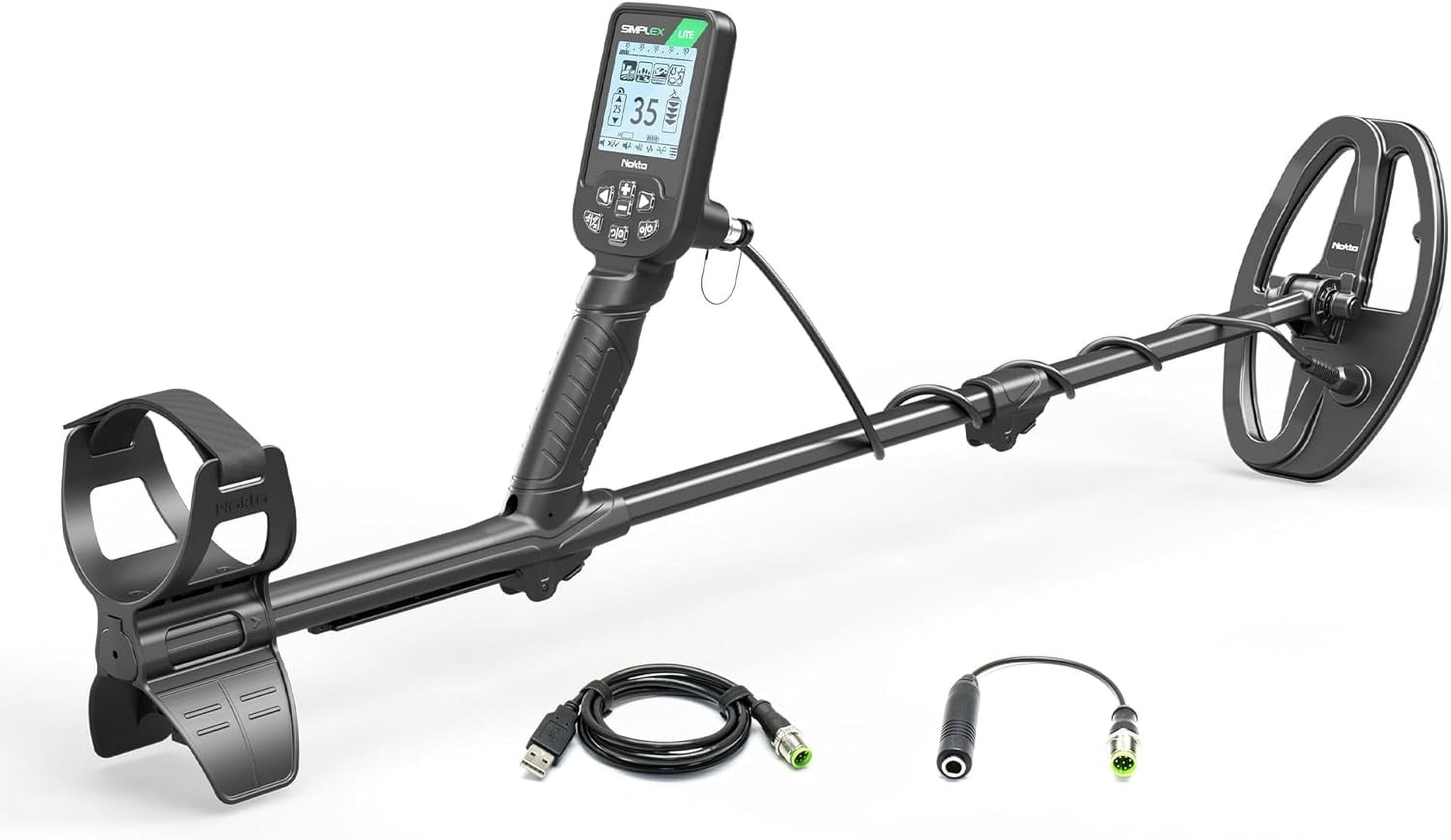 Nokta Makro Simplex Lite Black LCD Display Rechargeable Metal Detector ...