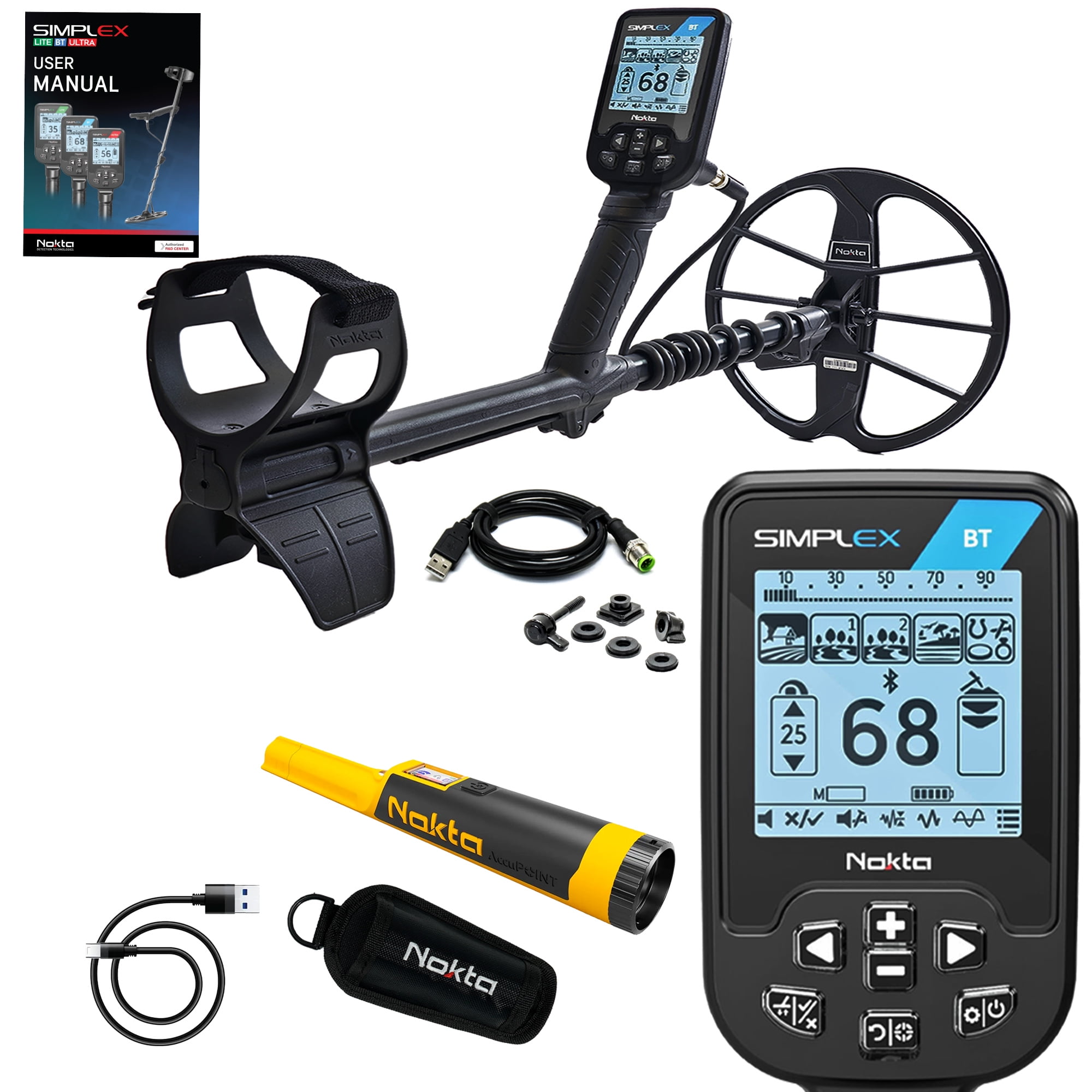 Nokta Simplex BT Metal Detector (Metal Detector with Accupoint Pointer ...