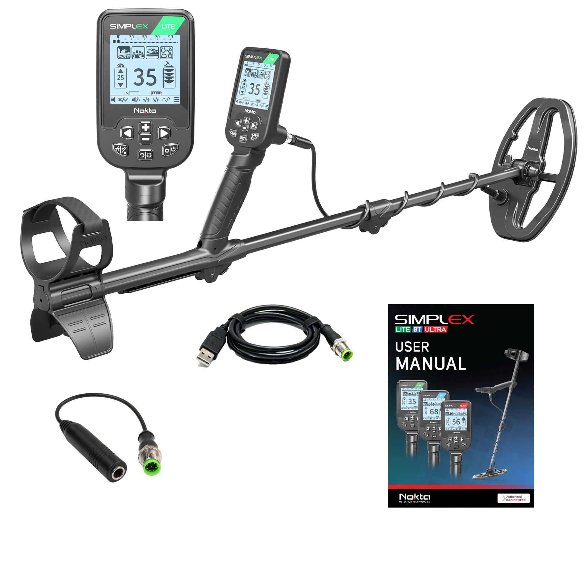Nokta Simplex LITE Waterproof Metal Detector with 9.5 x 6″ DD Coil - Walmart.com