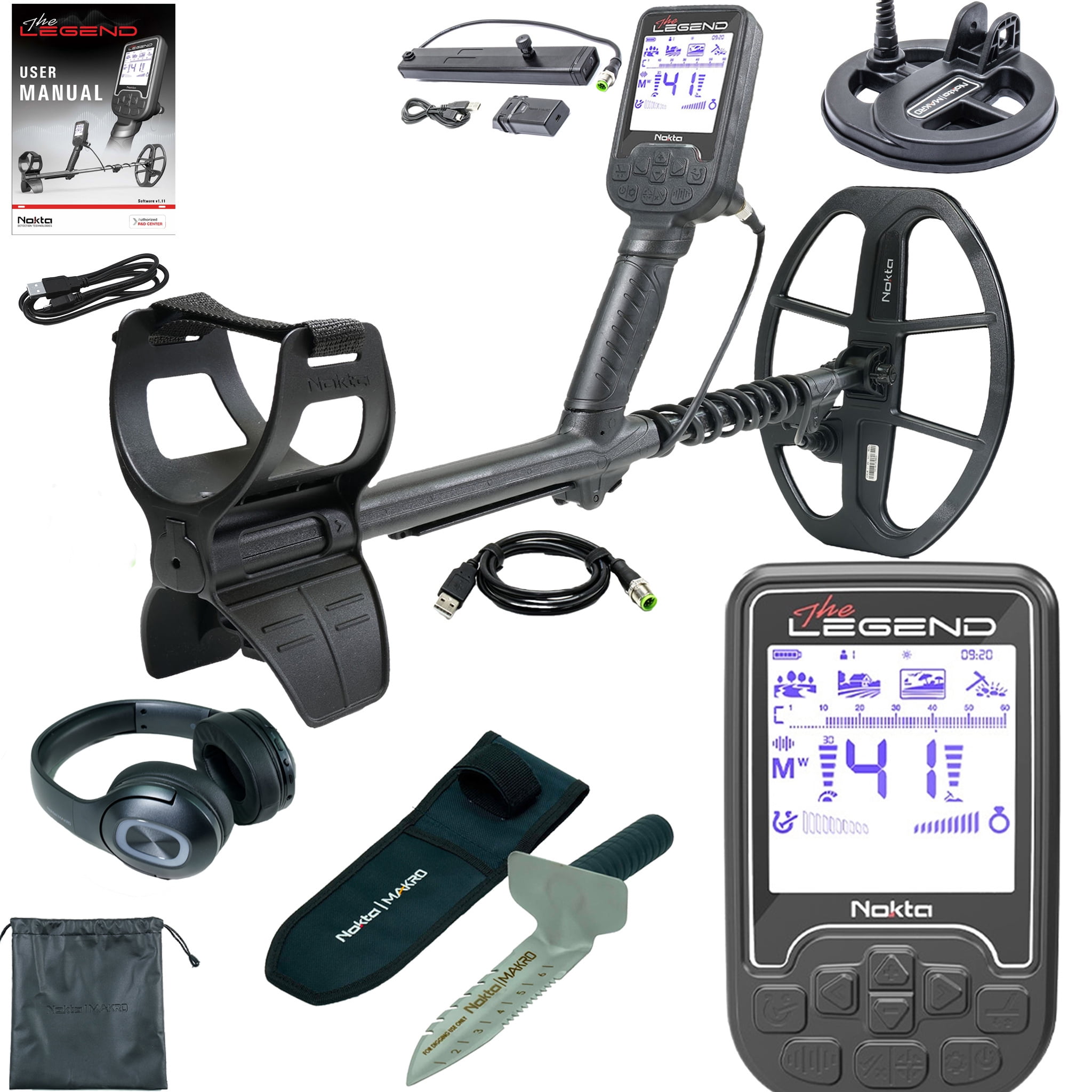 Nokta The Legend Pro Pack w/LG30 Coil w/ Digger - Walmart.com