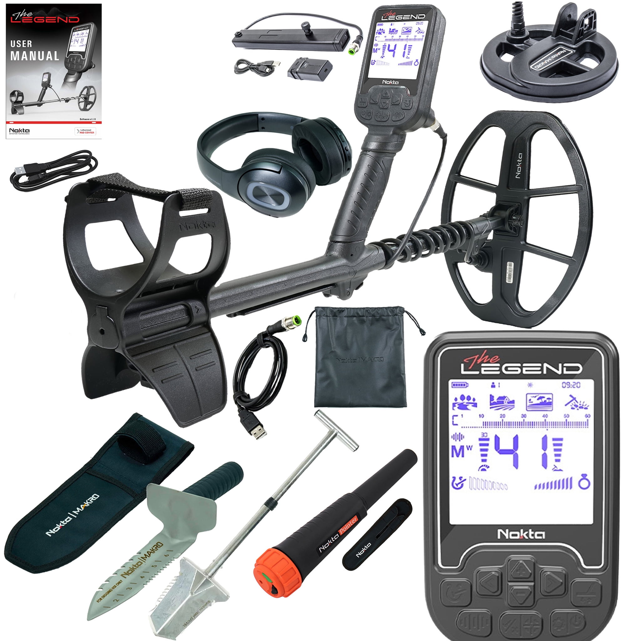 Nokta The Legend Pro Pack w/LG30 Coil w/ Nokta Pinpointer, Shovel and Digger - Walmart.com